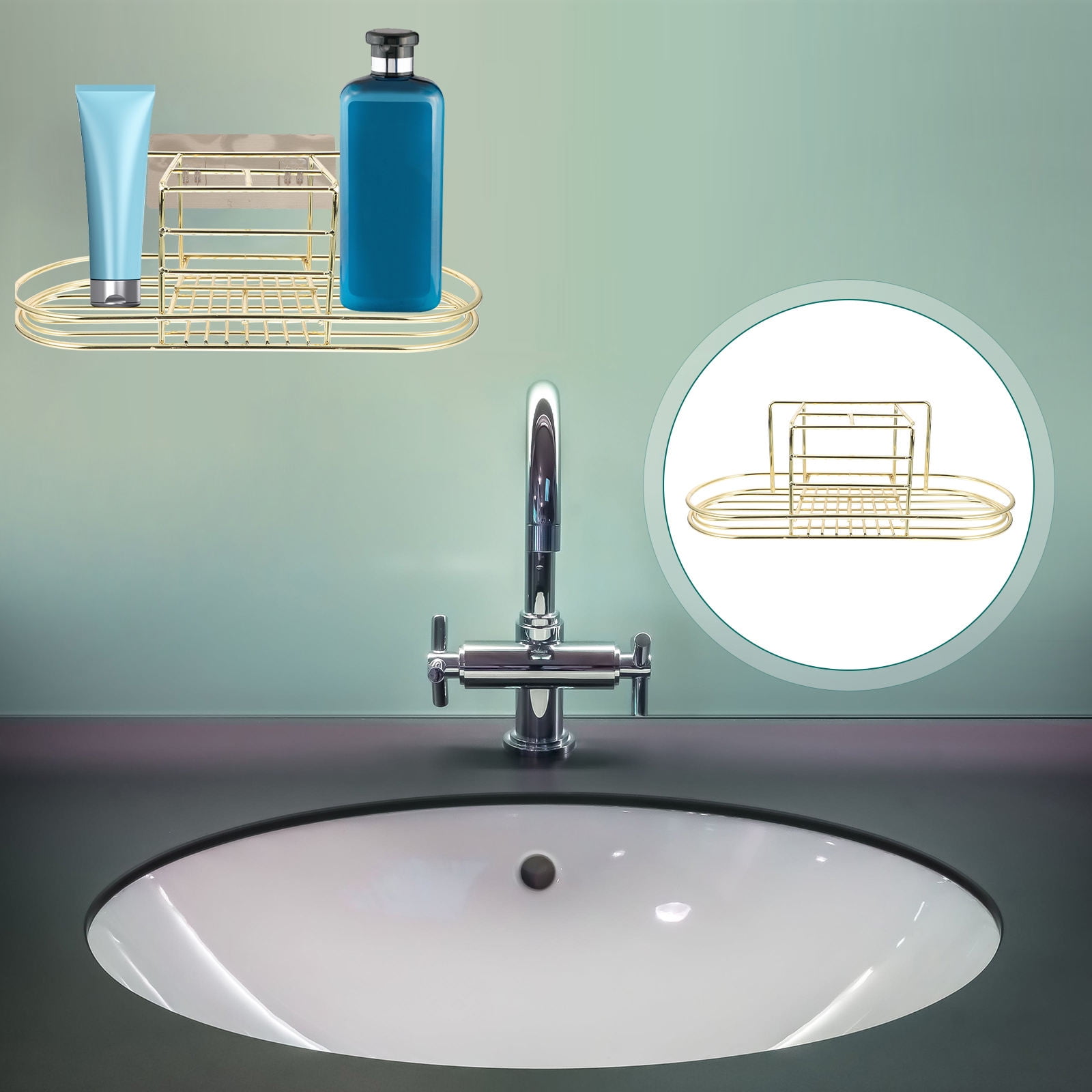 NICEXMAS 1 Pc Bathroom Storage Iron Aesthetic Toothbrush Shelf with ...