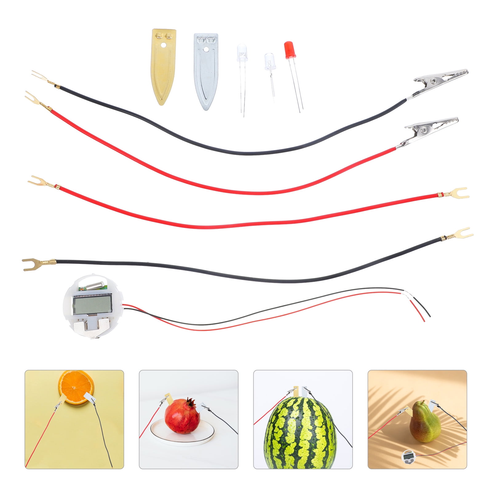 NICEXMAS 1 Set Fruit Battery Science Experiment Kit Assorted Color For ...