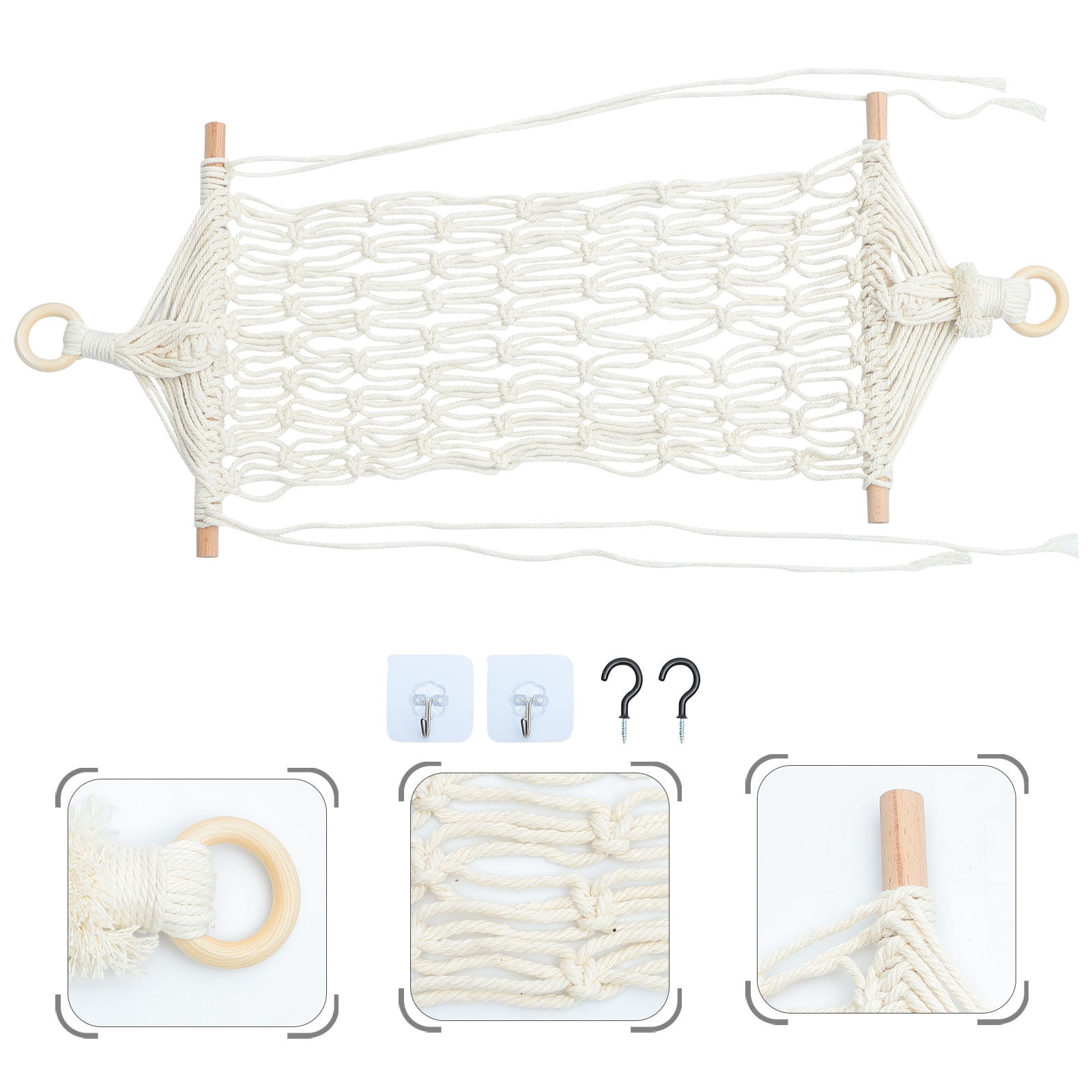 NICEXMAS 1 Set Hanging Fruit Hammock in White Plastic for Space Saving ...