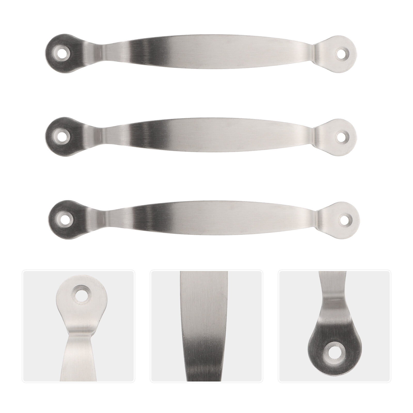 NICEXMAS 1Set Thick Stainless Steel Cutting Board Handles Plated Silver ...