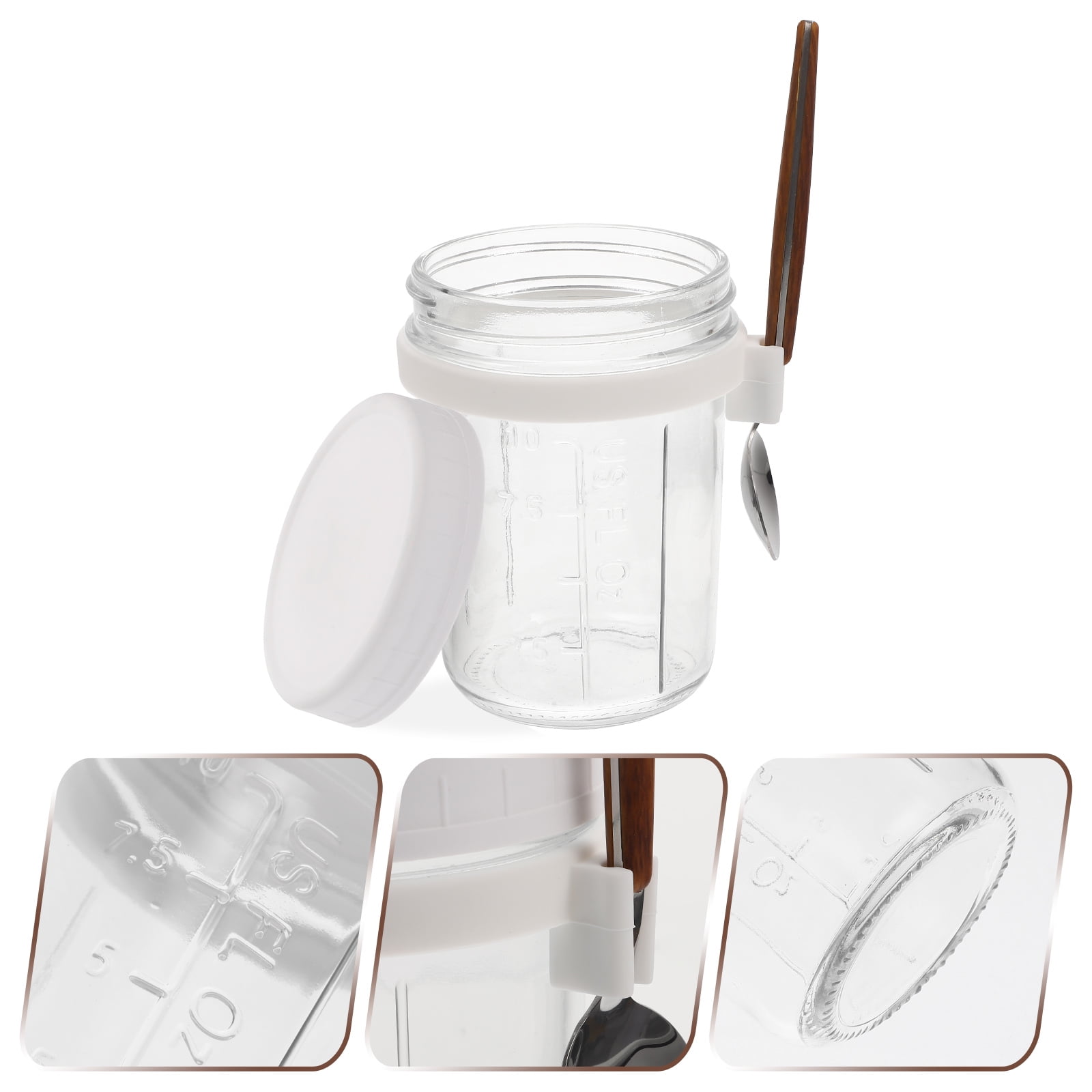 NICEXMAS 1 Set Small Milk Container Cylindrical Glass for Daily ...