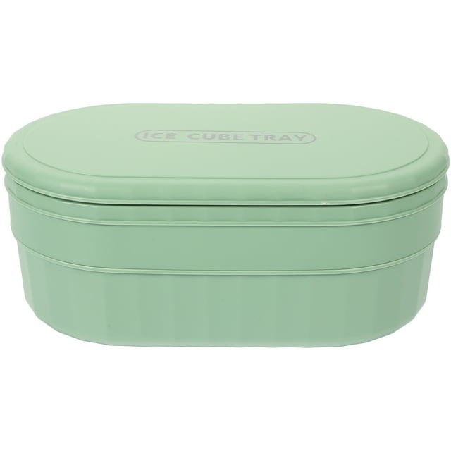 NICEXMAS Lidded Ice Cube Storage Bin, Plastic Freezer Container, Dust ...