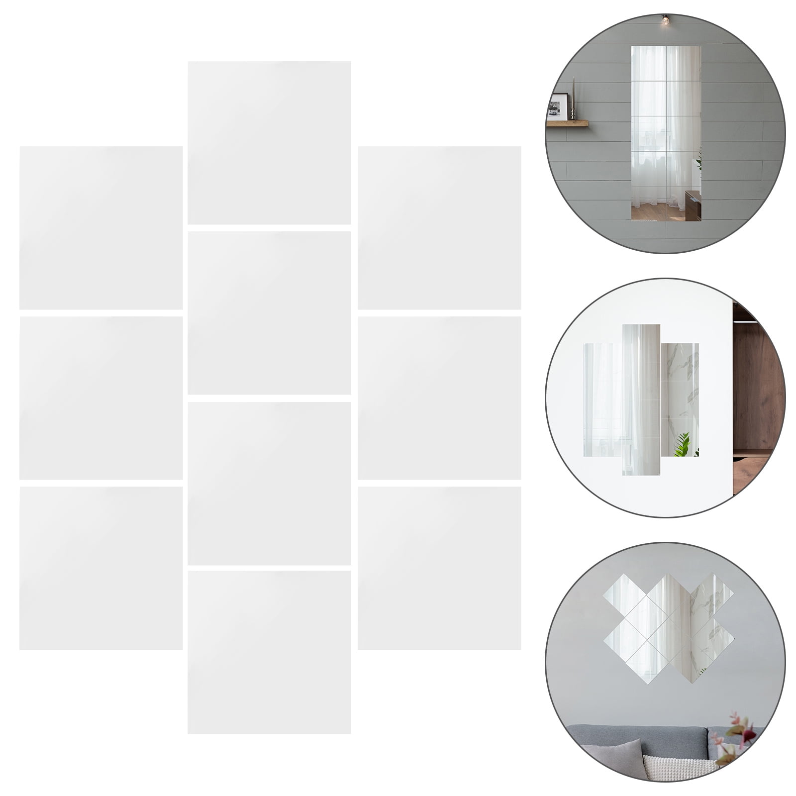 NICEXMAS 10 Sheets Mirror Effect Stickers Reflective for Home ...