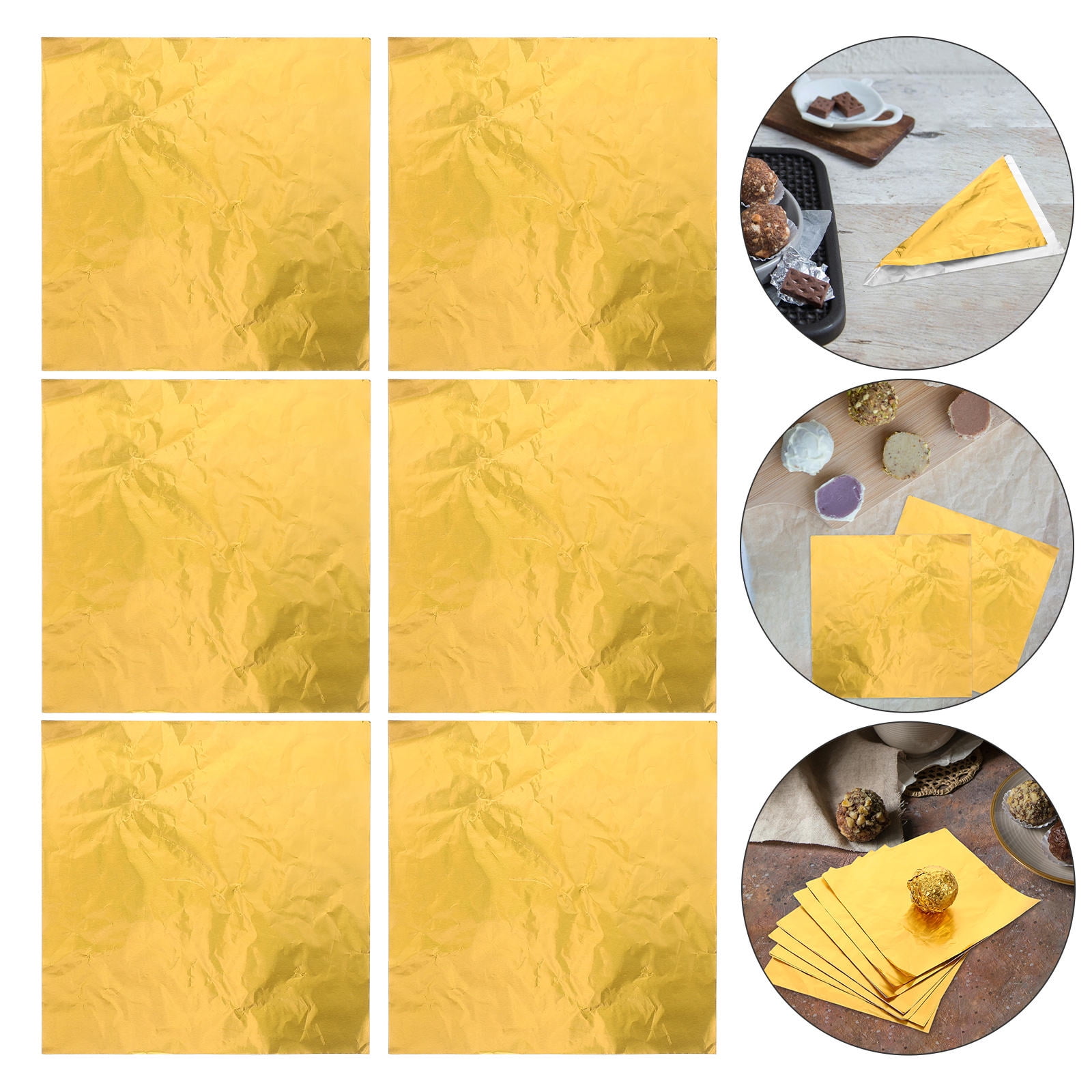 NICEXMAS 100Pcs Elegant Design Golden Candy Wraps for Homemade Treats ...