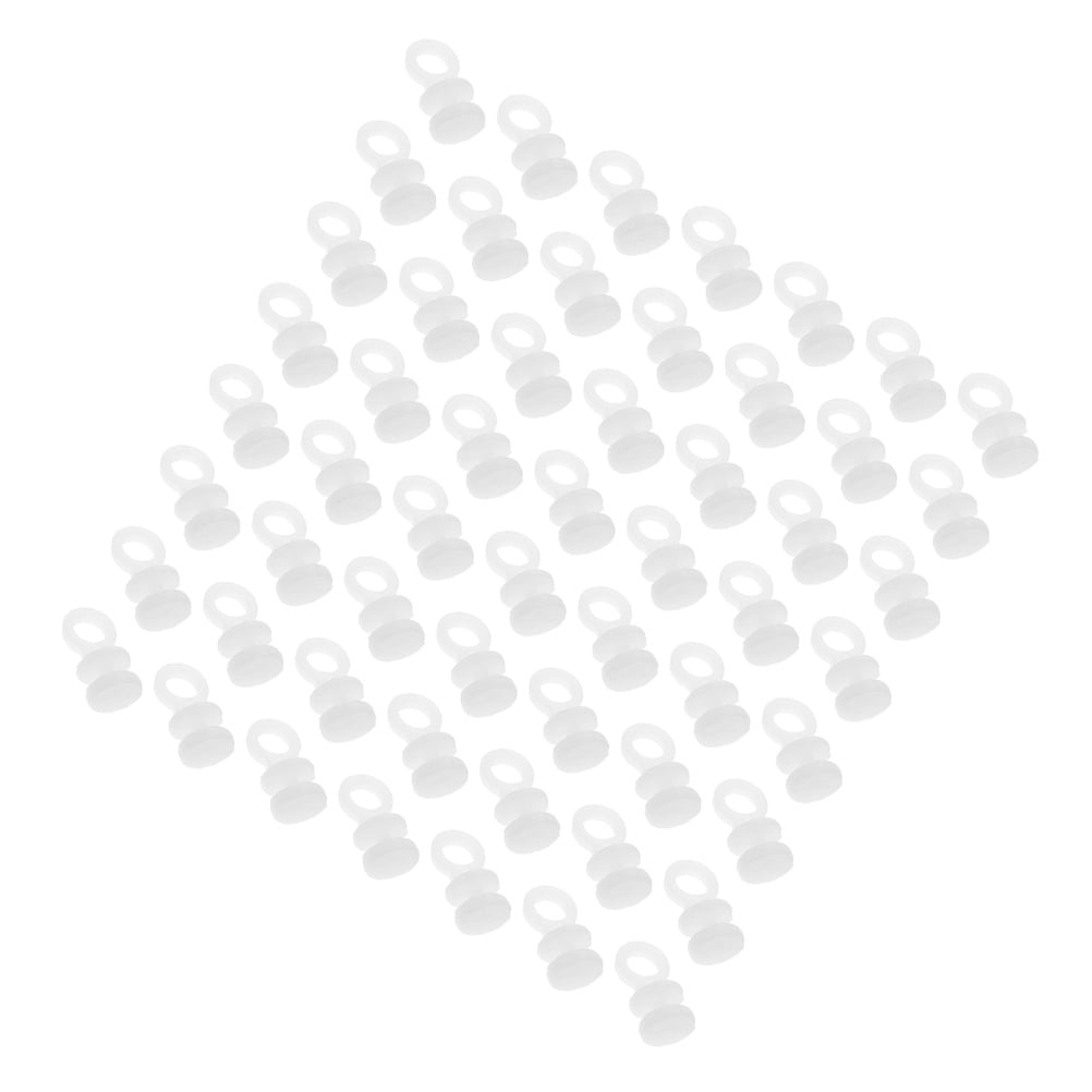 NICEXMAS 100Pcs White Curtain Roller Track Gliders Plastic Multi ...