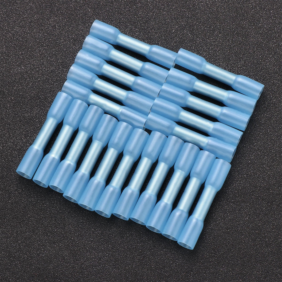 NICEXMAS 100Pcs Waterproof Crimp Connectors Blue Heat Shrink Insulated ...