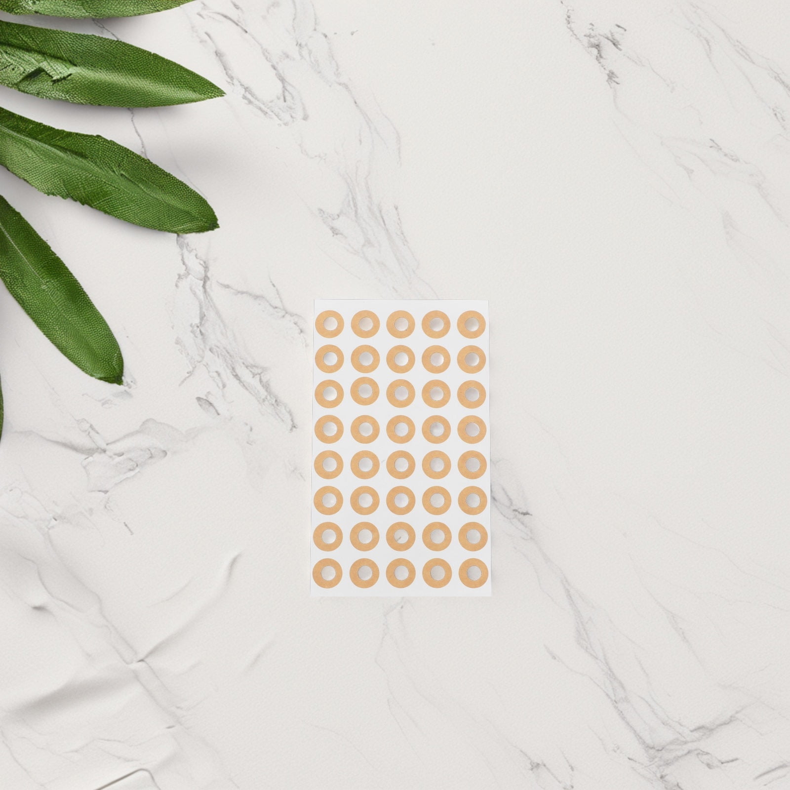 NICEXMAS 100Sheets 40Stickers Per Sheet Khaki Hole Protection Stickers ...