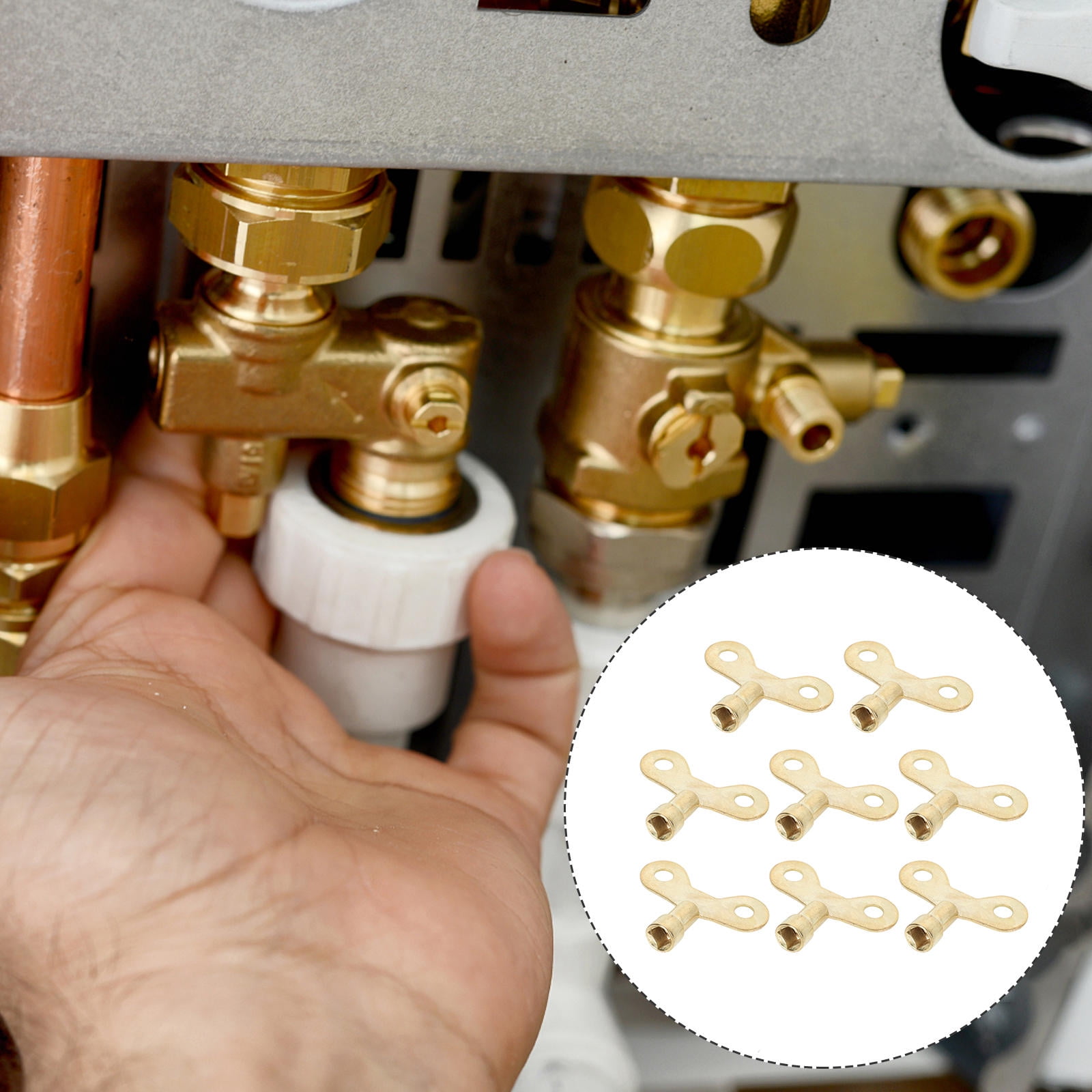 NICEXMAS 10Pcs Golden Square Radiator Valves Keys For Bleeding ...