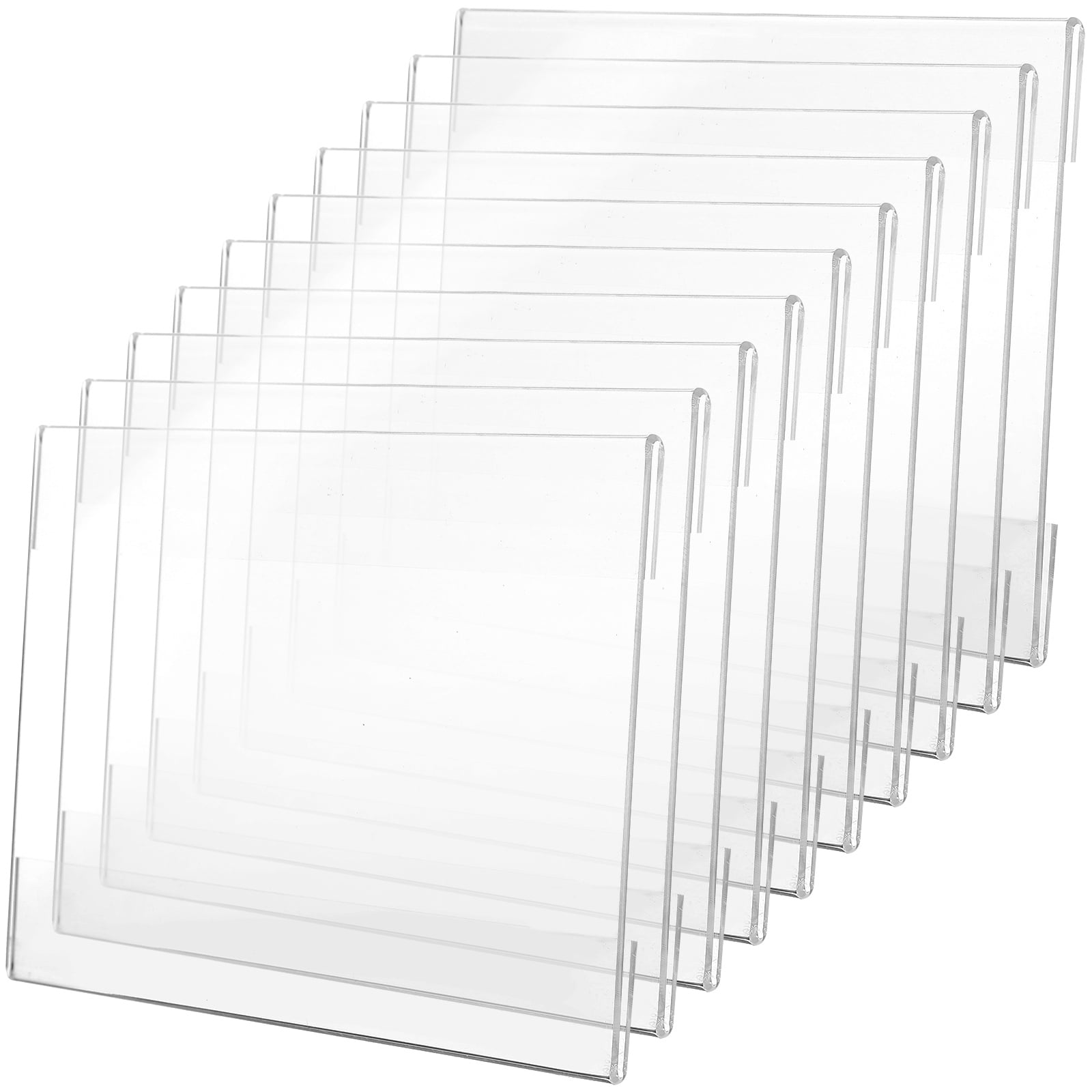 NICEXMAS 10Pcs Wall-mounted Acrylic Price Card Holder for Documents and ...