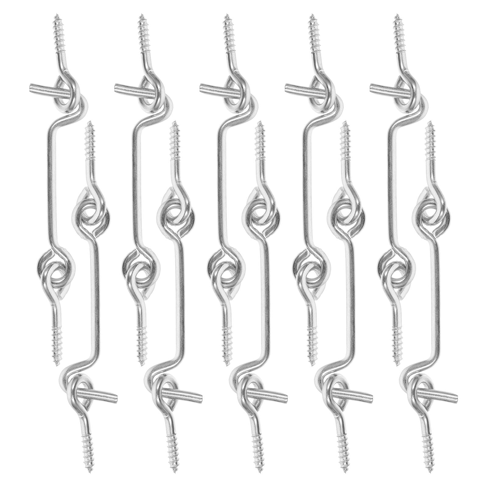 NICEXMAS 10Sets Barn Door Latch Hook for Home and Office Use Galvanized ...