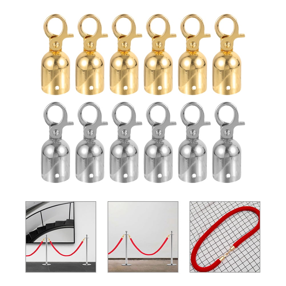 NICEXMAS Outdoor Hooks Decking Rope Stopper Silver 12pcs - Walmart.com