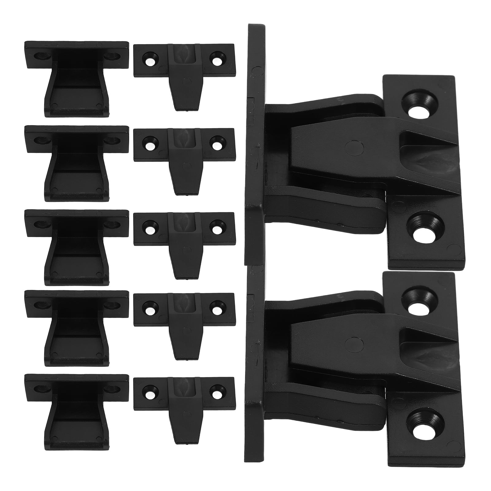 NICEXMAS 12 Set Cabinet Clips Black Plastic Secure Attachment for ...