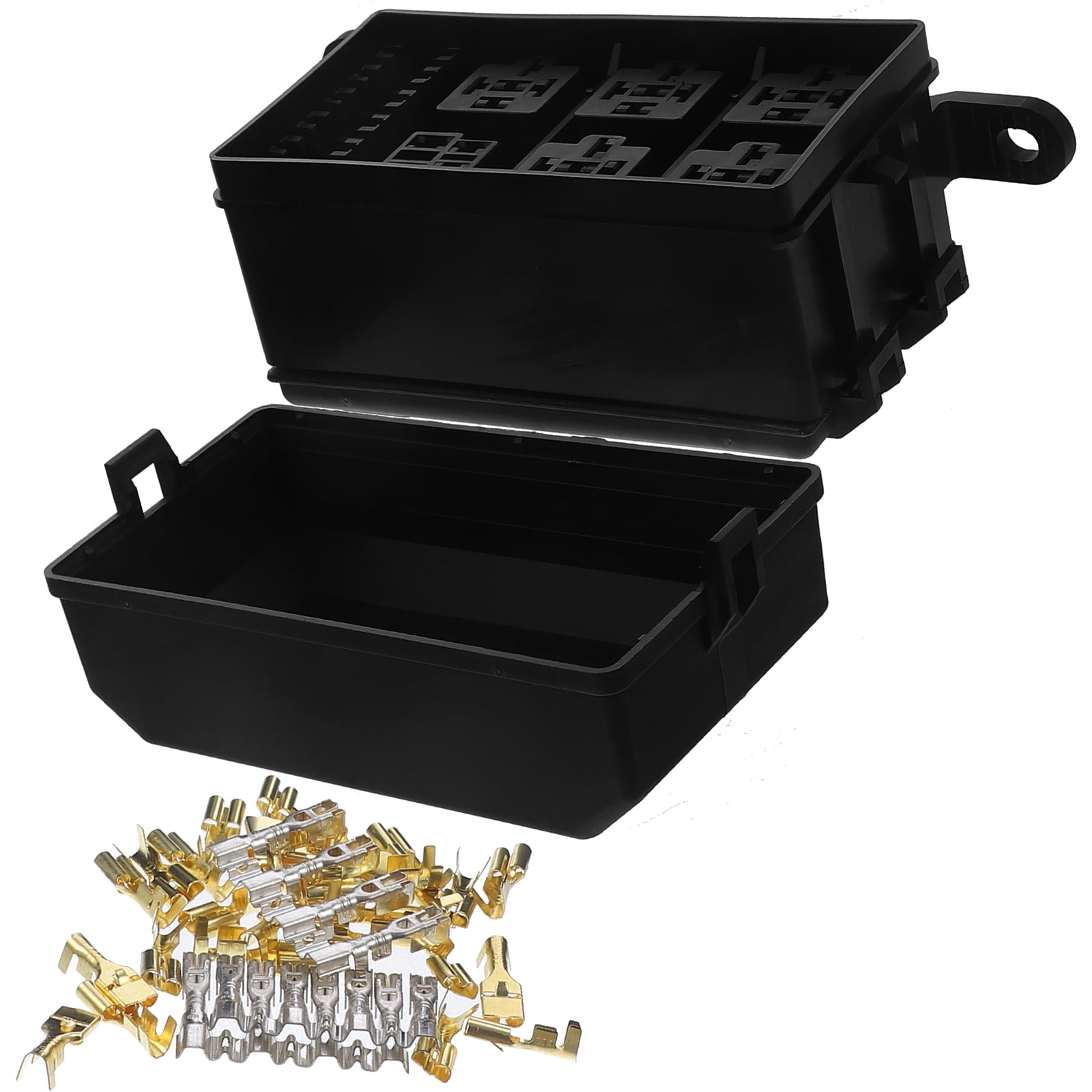 NICEXMAS 12 -Slot Automotive Fuse Block Box Engine Bay Relay Metallic ...