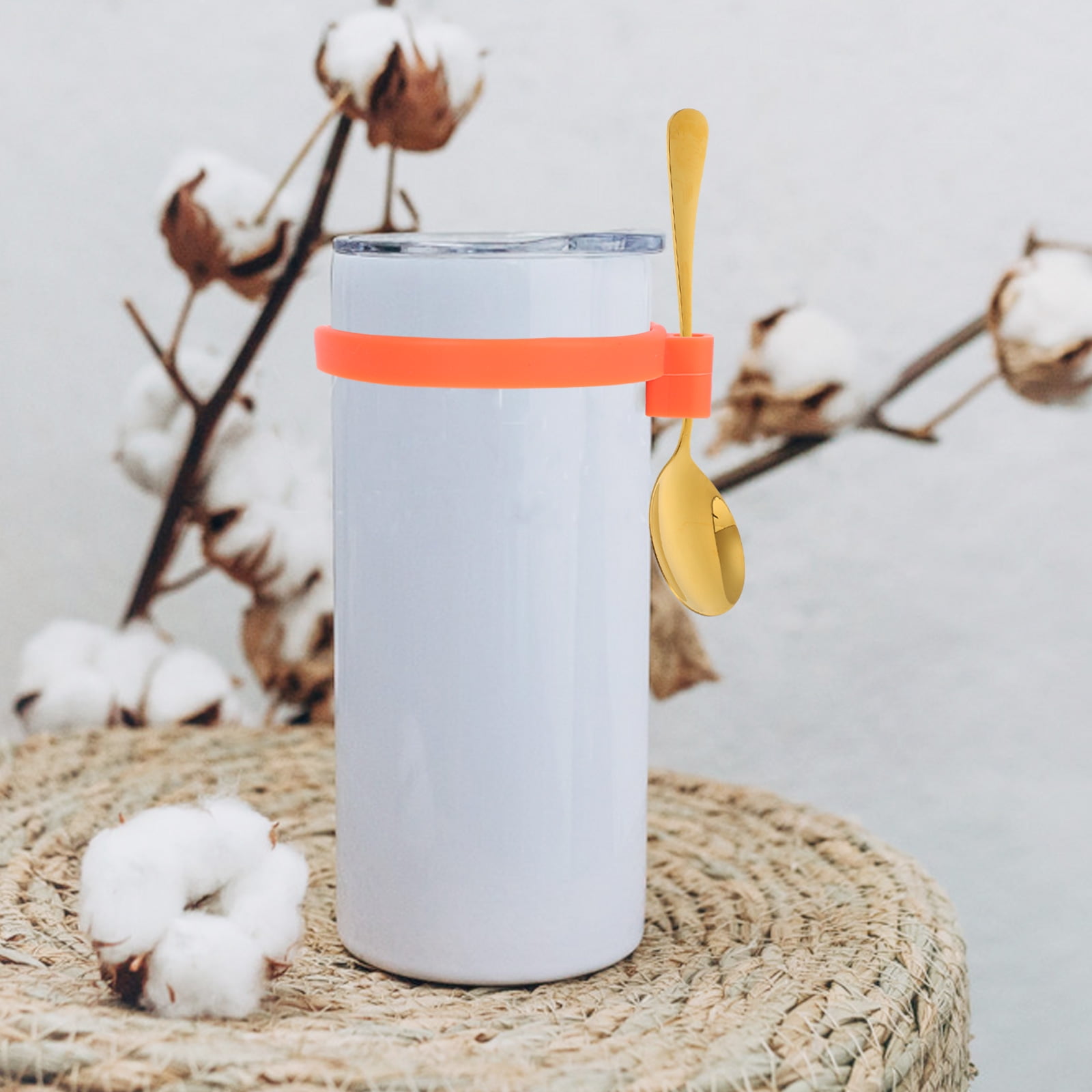 NICEXMAS 12Pcs Mason Utensil Holder Orange Silicone Airtight Tool ...