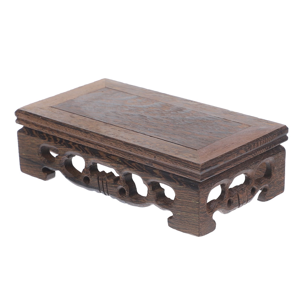 NICEXMAS 1Pack Crystal Ball Holder Wooden Display Stand for Vase Base ...