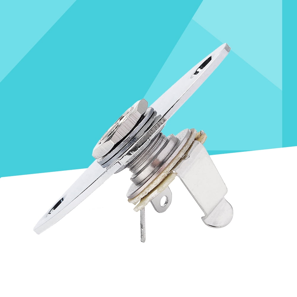 NICEXMAS 1Pack Electric Guitar Jackplate Silver Chrome Elliptical ...