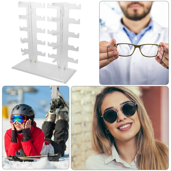 NICEXMAS 1Pack Rectangular Sunglasses Display Stand Practical Design ...
