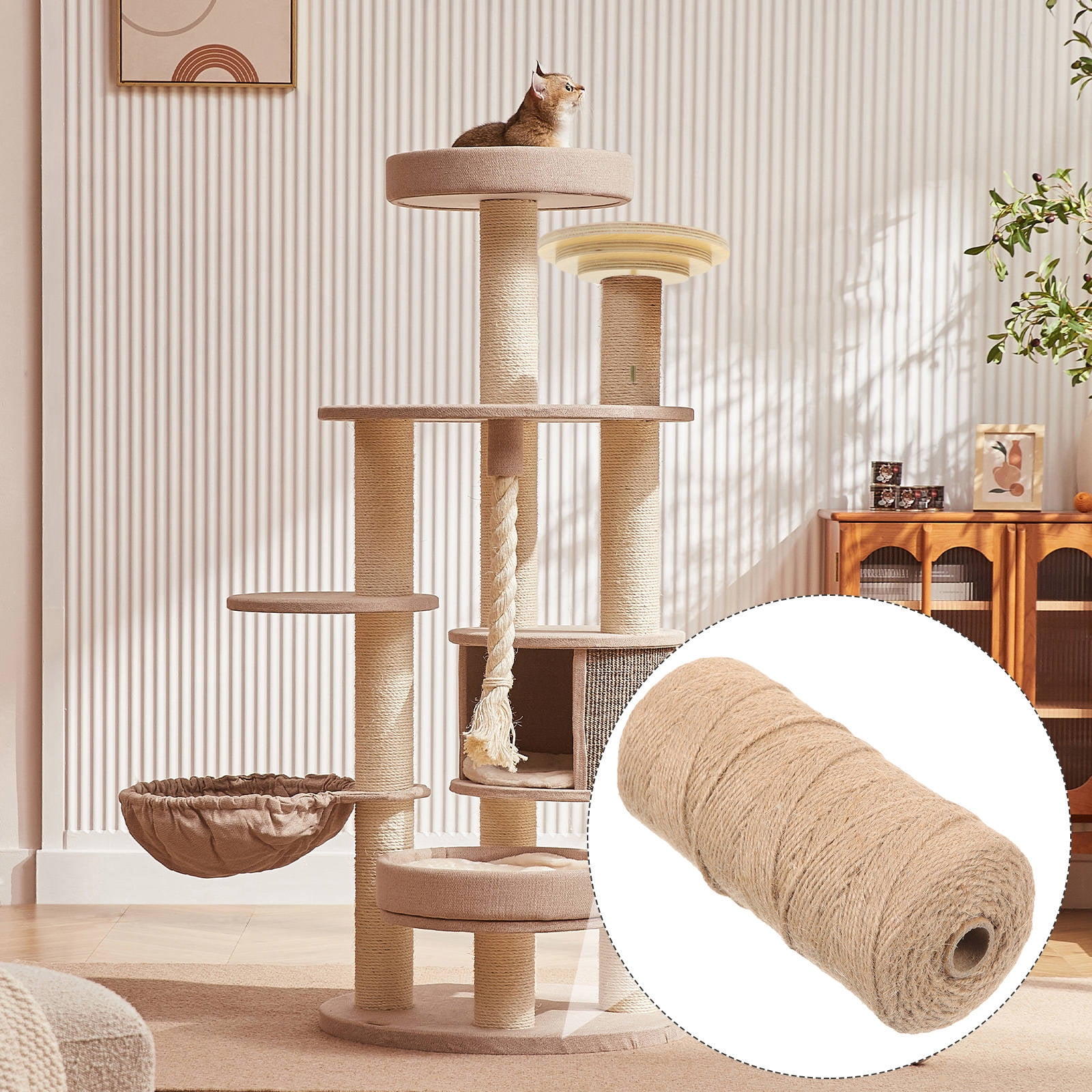 NICEXMAS Multi Function Scratching Rope Cat Owners 1Pcs 787.4In ...