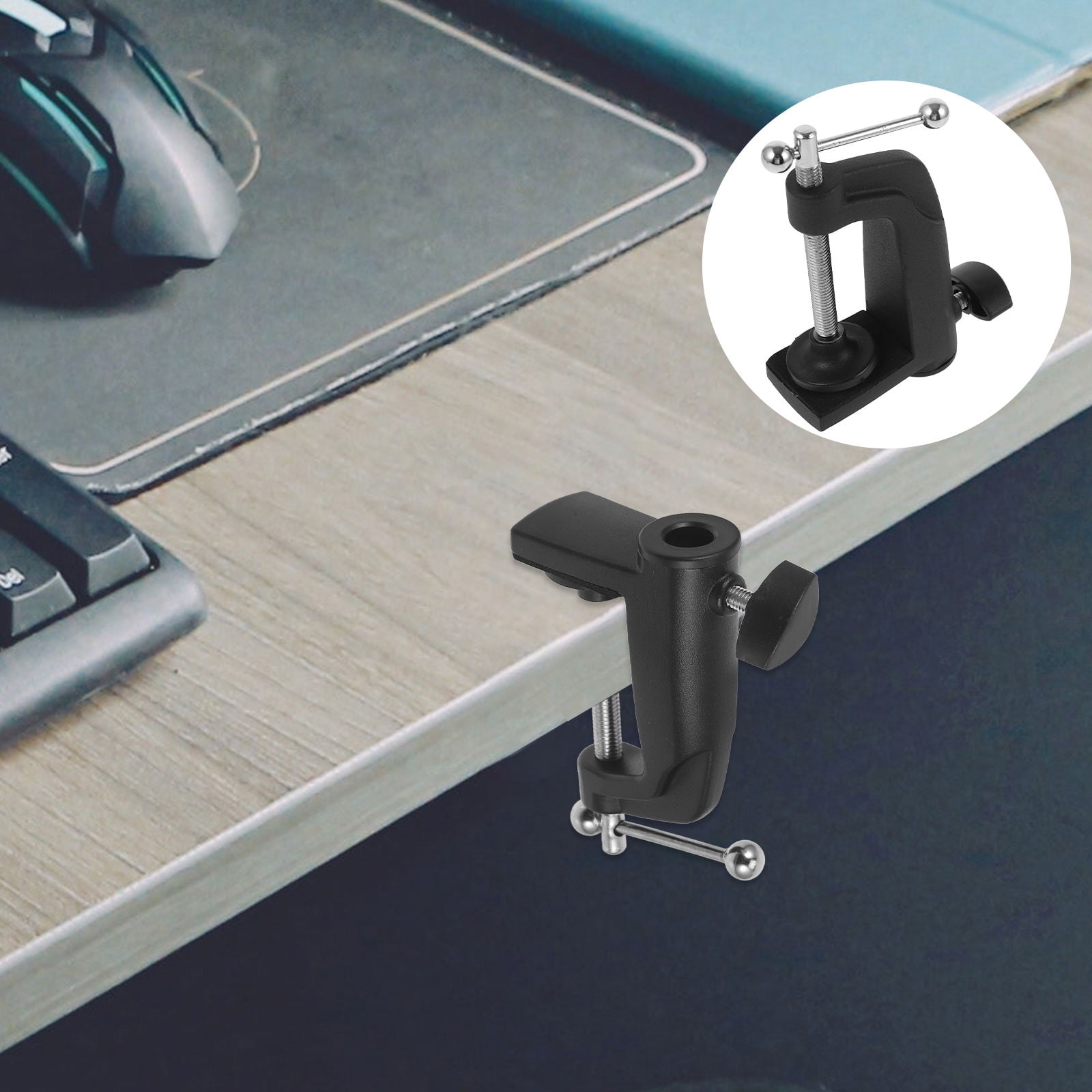 NICEXMAS 1Pcs Heavy Duty Iron Table Mount Clamp Mic Holder for Live ...