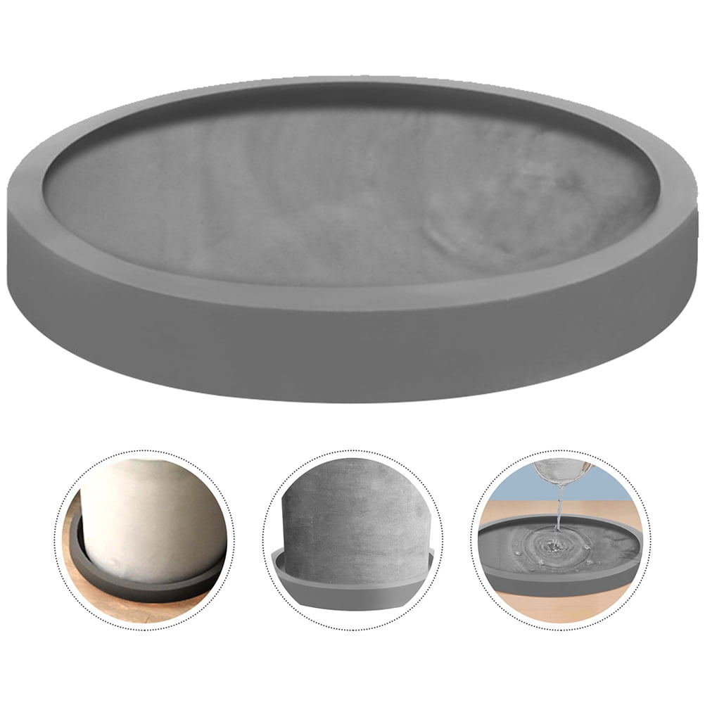 NICEXMAS 1Pcs Plastic Potted Plants Tray for Indoor Use Grey Color ...