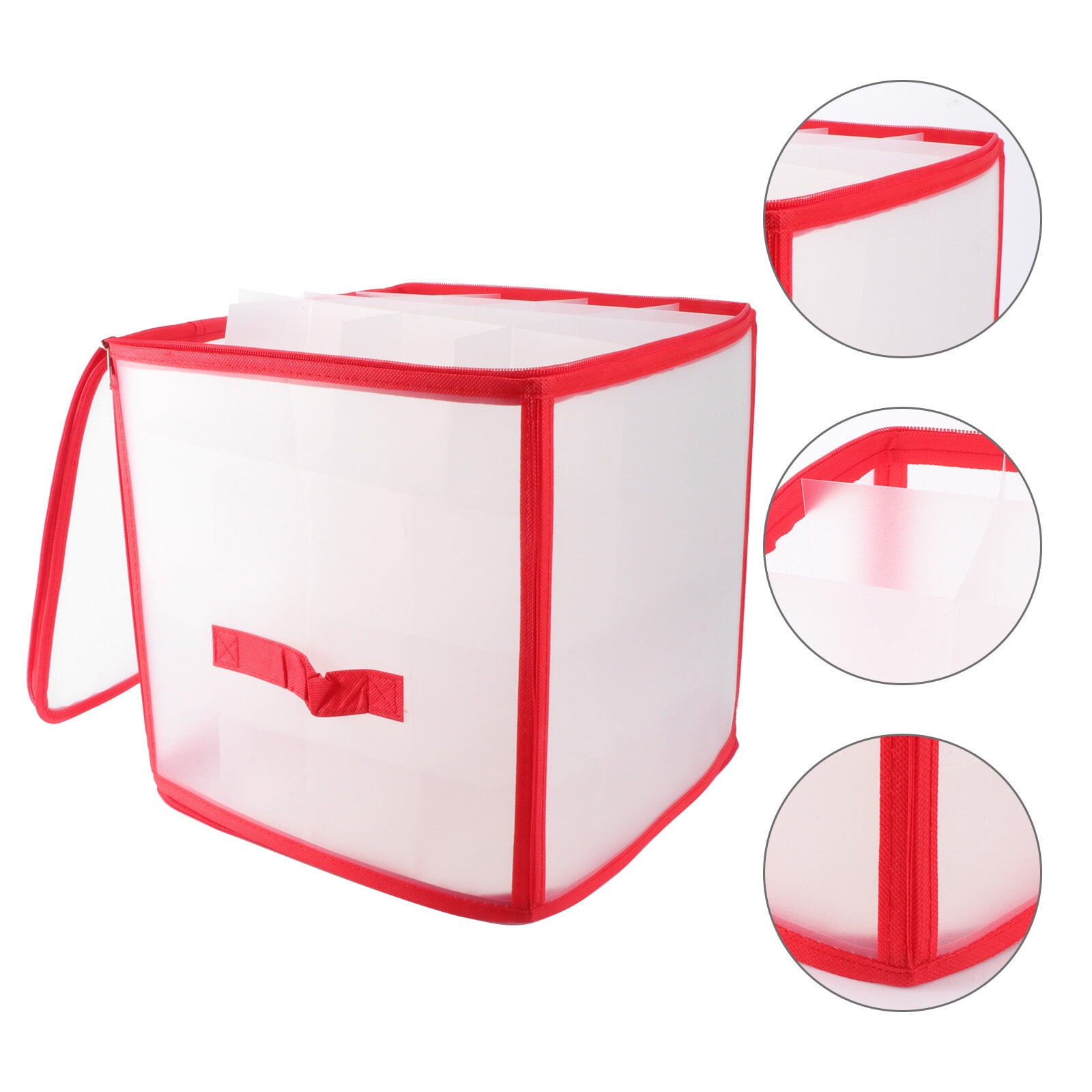 NICEXMAS Creative Storage Box Transparent PVC 1Pack Multi-Layered ...