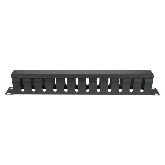 NICEXMAS Black Metal Horizontal Rack Mount Cable Management Panel for ...