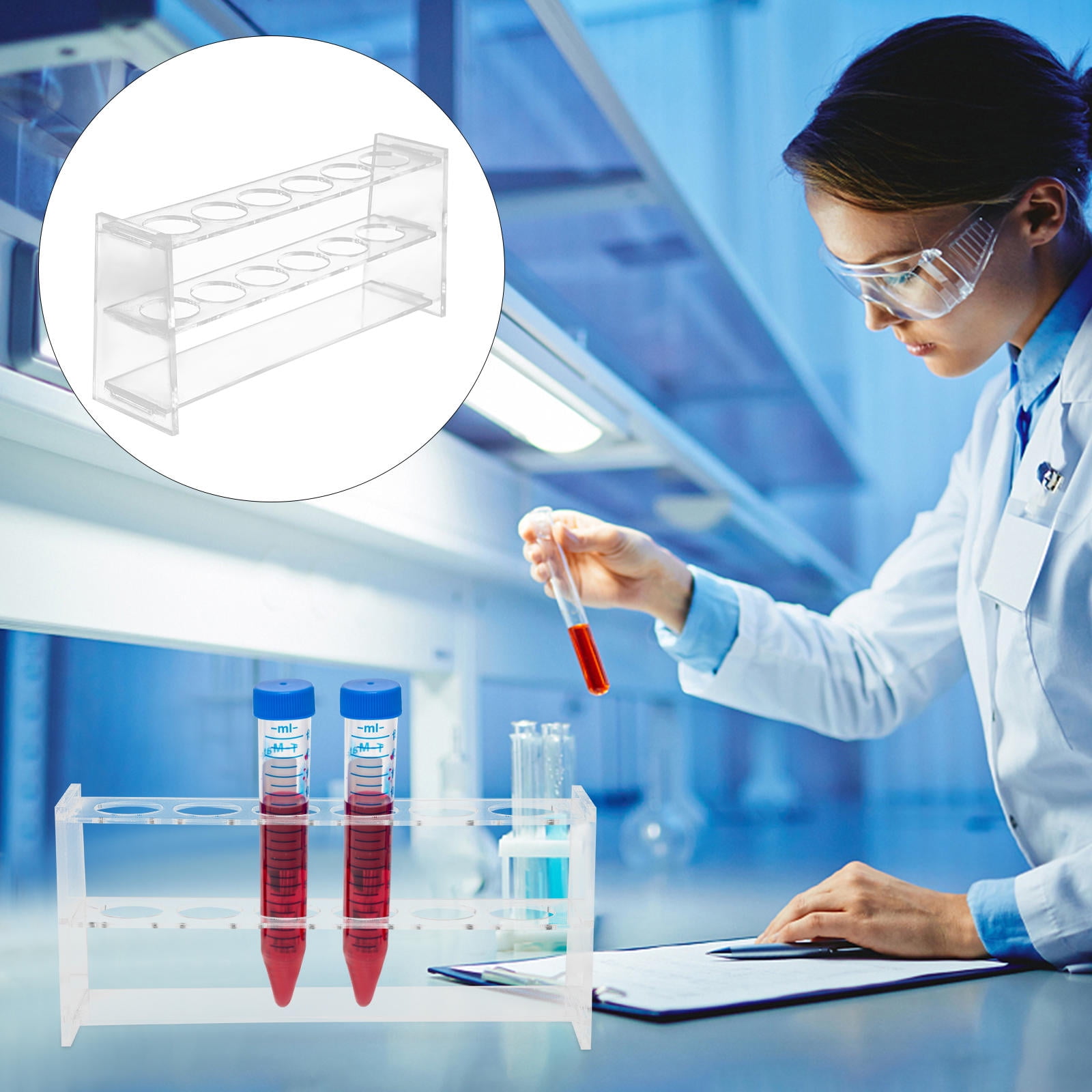 NICEXMAS 1Set Acrylic Laboratory Test Tube Rack For Holding Test Tubes ...