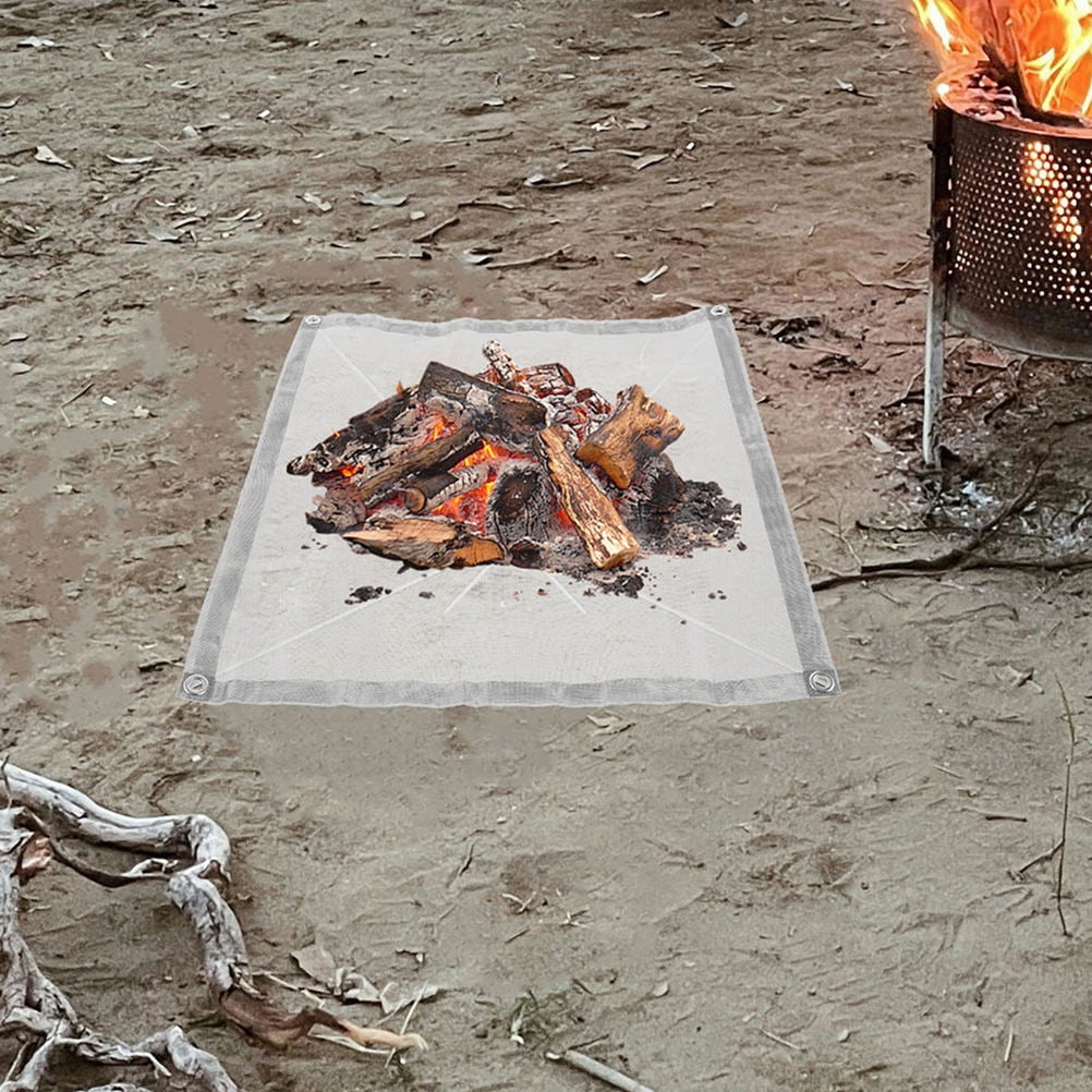 NICEXMAS 1Set Fire Pit Mesh Pad for Outdoor Fire Pit 21.7x21.7x0.08in ...