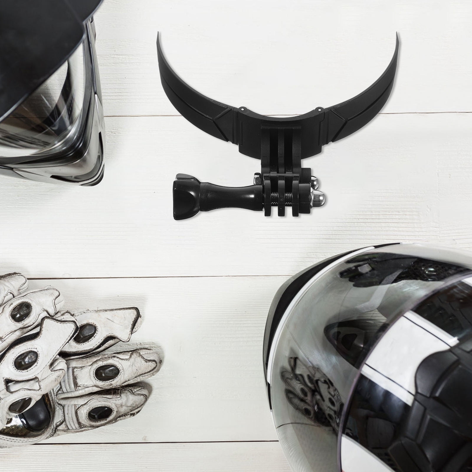 NICEXMAS 1Set Motorcycle Chin Mount Kit Black ABS Camera Mounting for ...