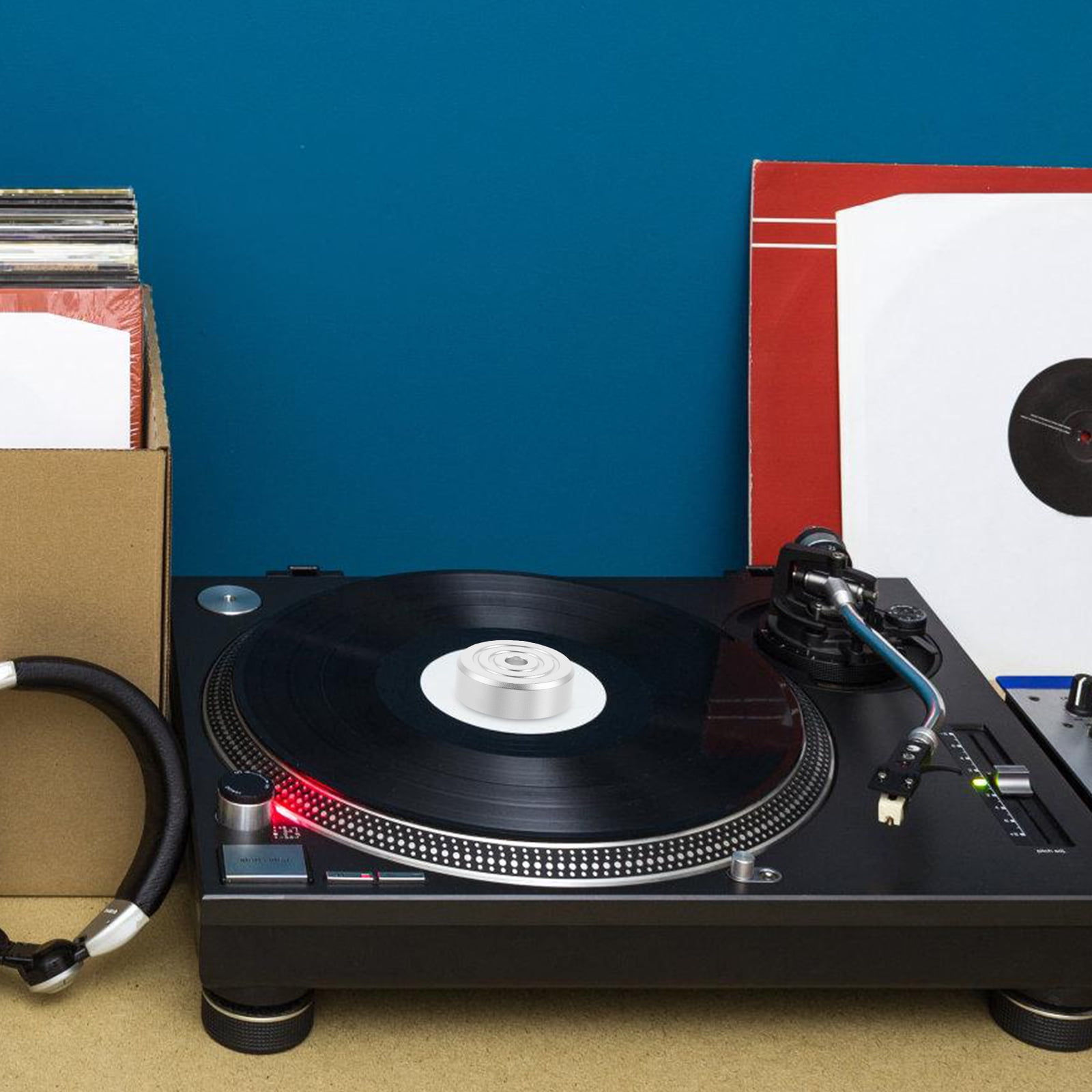 NICEXMAS 1Set Record Weight Stabilizer Aluminum Low Profile for Vinyl Enthusiasts 3.5x3.5x1.1in ...