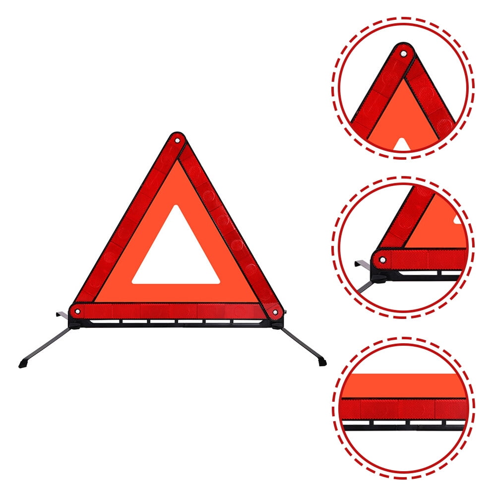 NICEXMAS 1Set Reflective Triangle Warning Sign Roadside Breakdowns ...