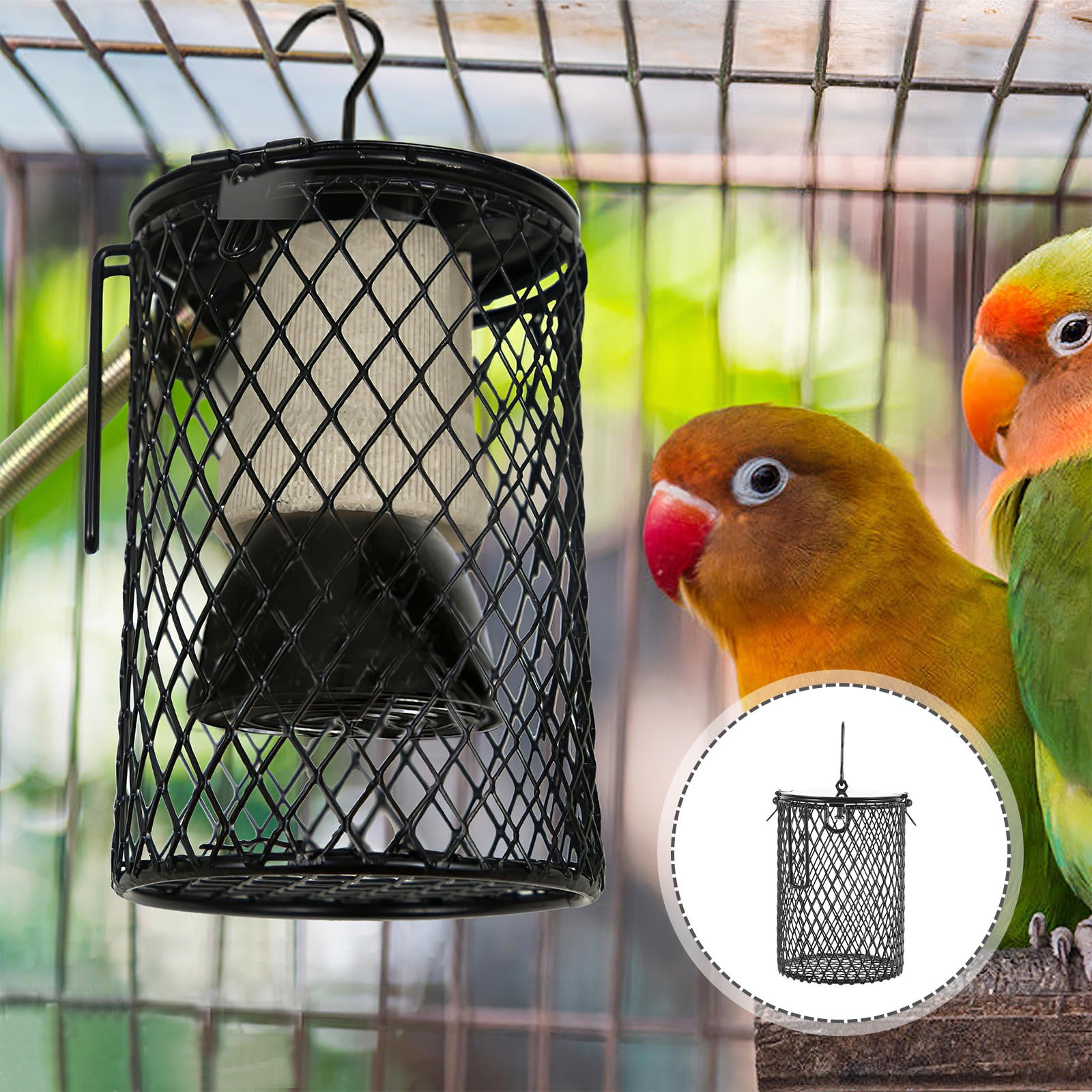 NICEXMAS 1Set Reptile Heat Lampshade Metal Cage Guard for Pet Owners 4 ...
