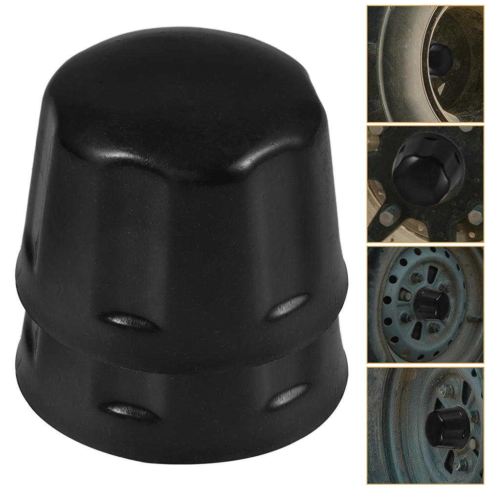 NICEXMAS Atv Parts Wheel Hub Rubber Cap Black 2Pcs For Golf Carts ...