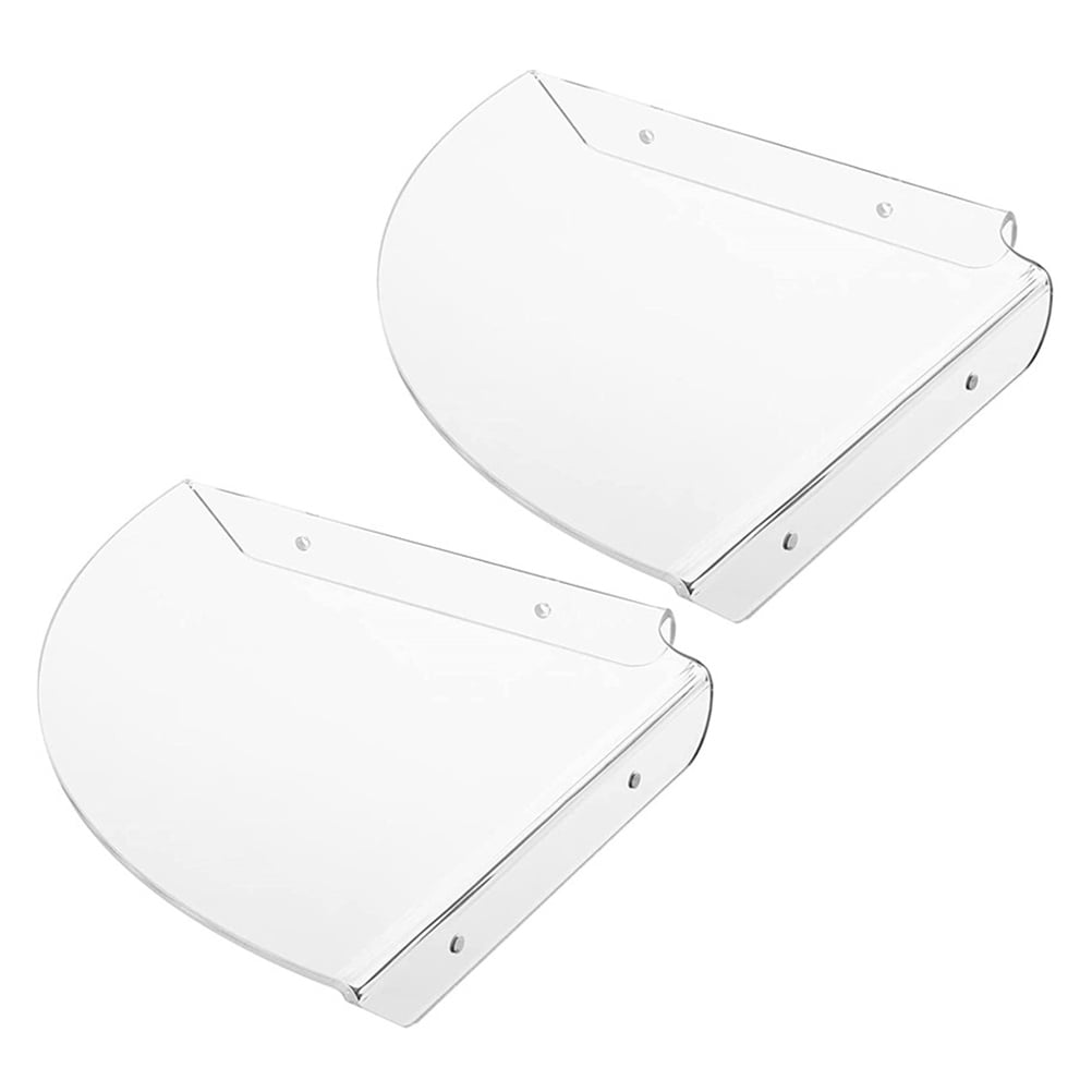 NICEXMAS 2 Pcs Floating Shelves Wall-mounted Shelf Wall-mounted Rack ...