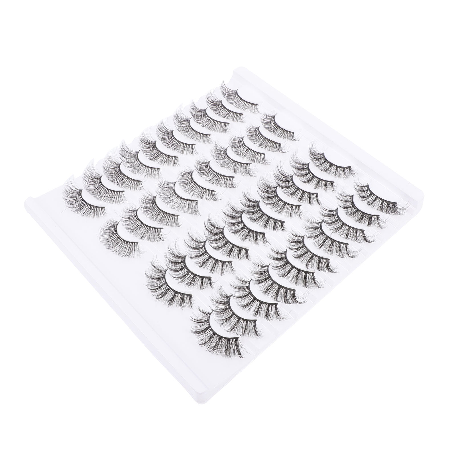 NICEXMAS 20 Pairs Girl Cosmetics False Lashes 3D Effect Natural Black ...