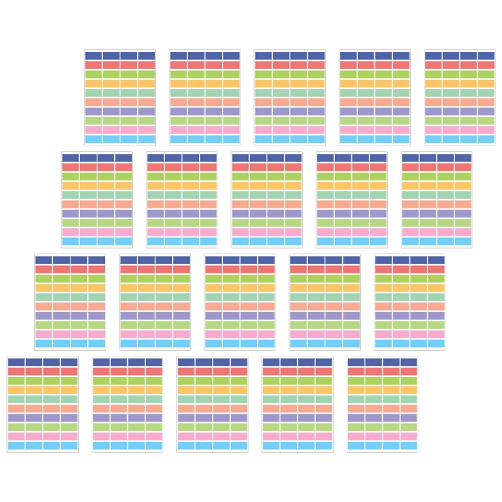 NICEXMAS 20 Sheets Rectangular Sticker Waterproof Synthetic Paper ...