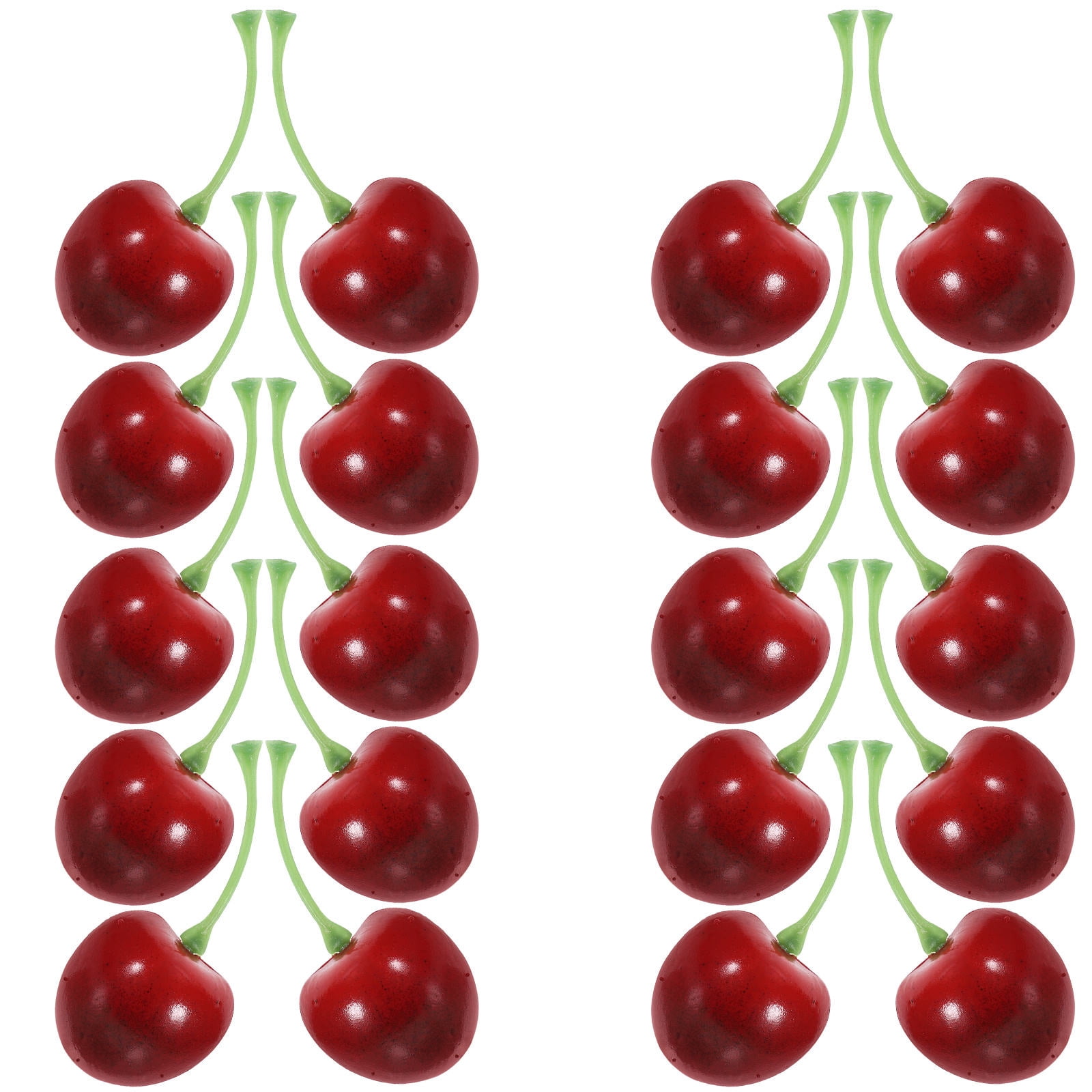 NICEXMAS 20Pcs Artificial Cherry Model for Fruit Store Showcase and ...