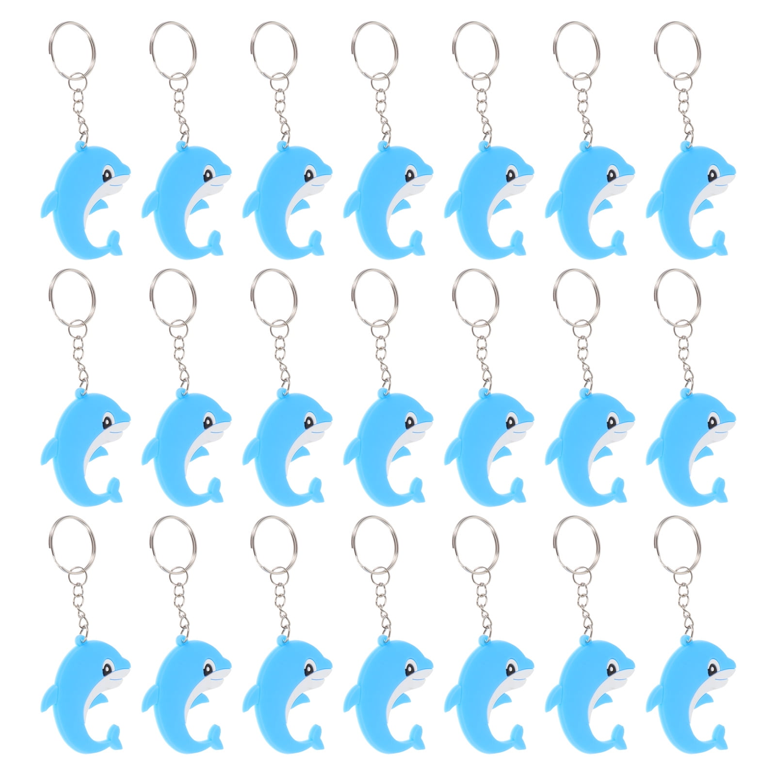 NICEXMAS 21Pcs Pvc Dolphin Keychains Bag Accessories Assorted Color for ...