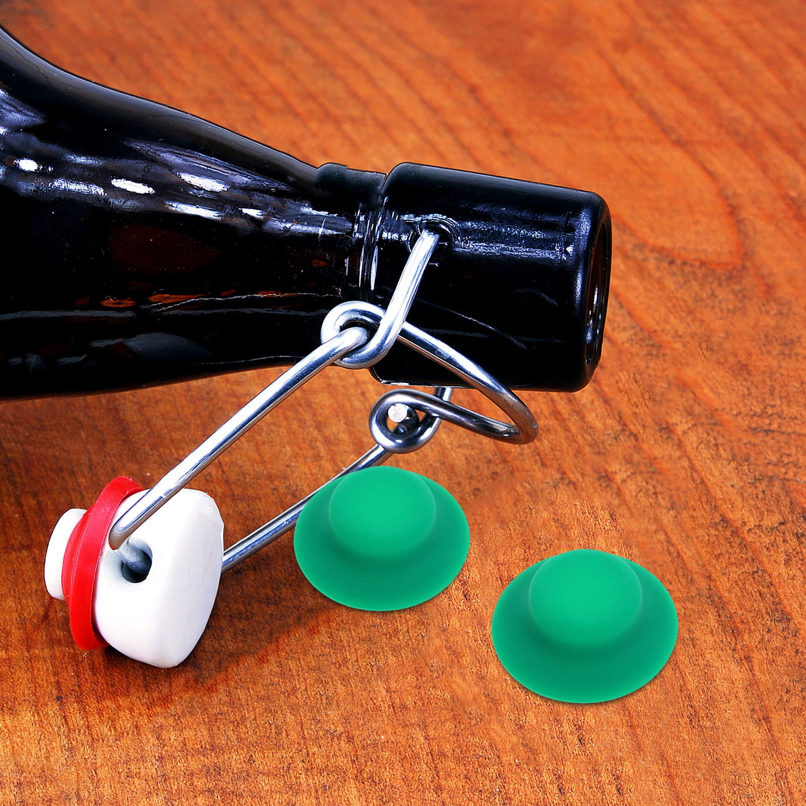 NICEXMAS Bottle Sealing Cap Bottle Seal Gaskets Green 24Pcs 1.00X1.00X0 ...