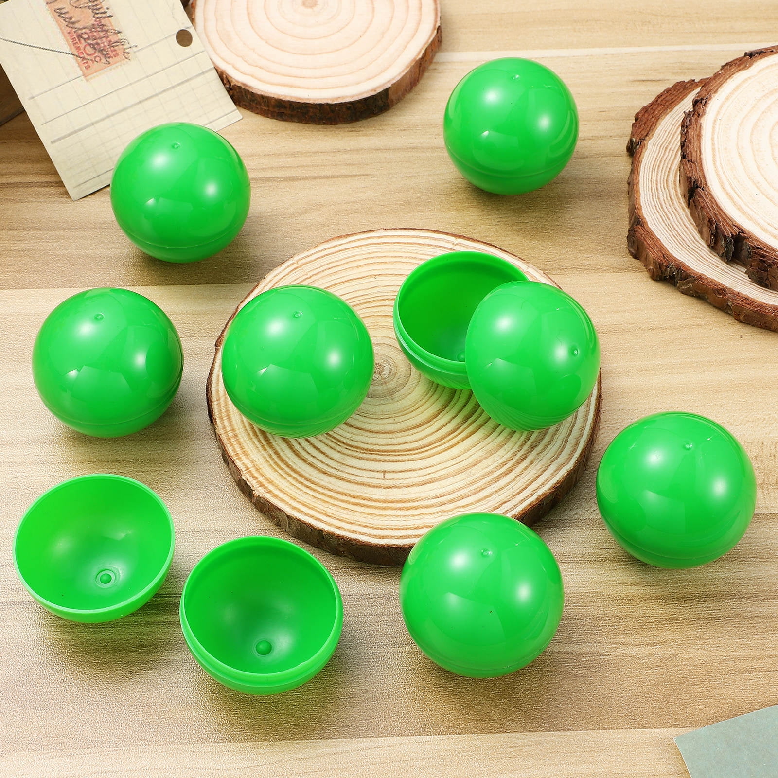NICEXMAS Game Balls Hollow Design Green Plastic 25Pcs 1.57Inches ...