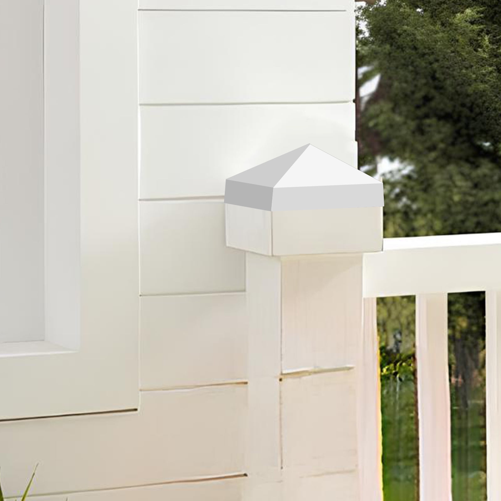 NICEXMAS 2Pack ABS Fence Post Toppers for Garden and Deck Posts ...