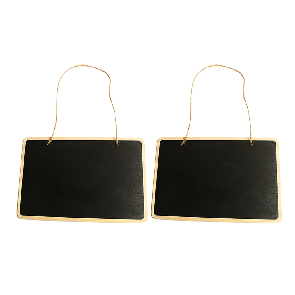 NICEXMAS 2Pcs Black Mini Chalkboards for Party Portable Small Writing ...