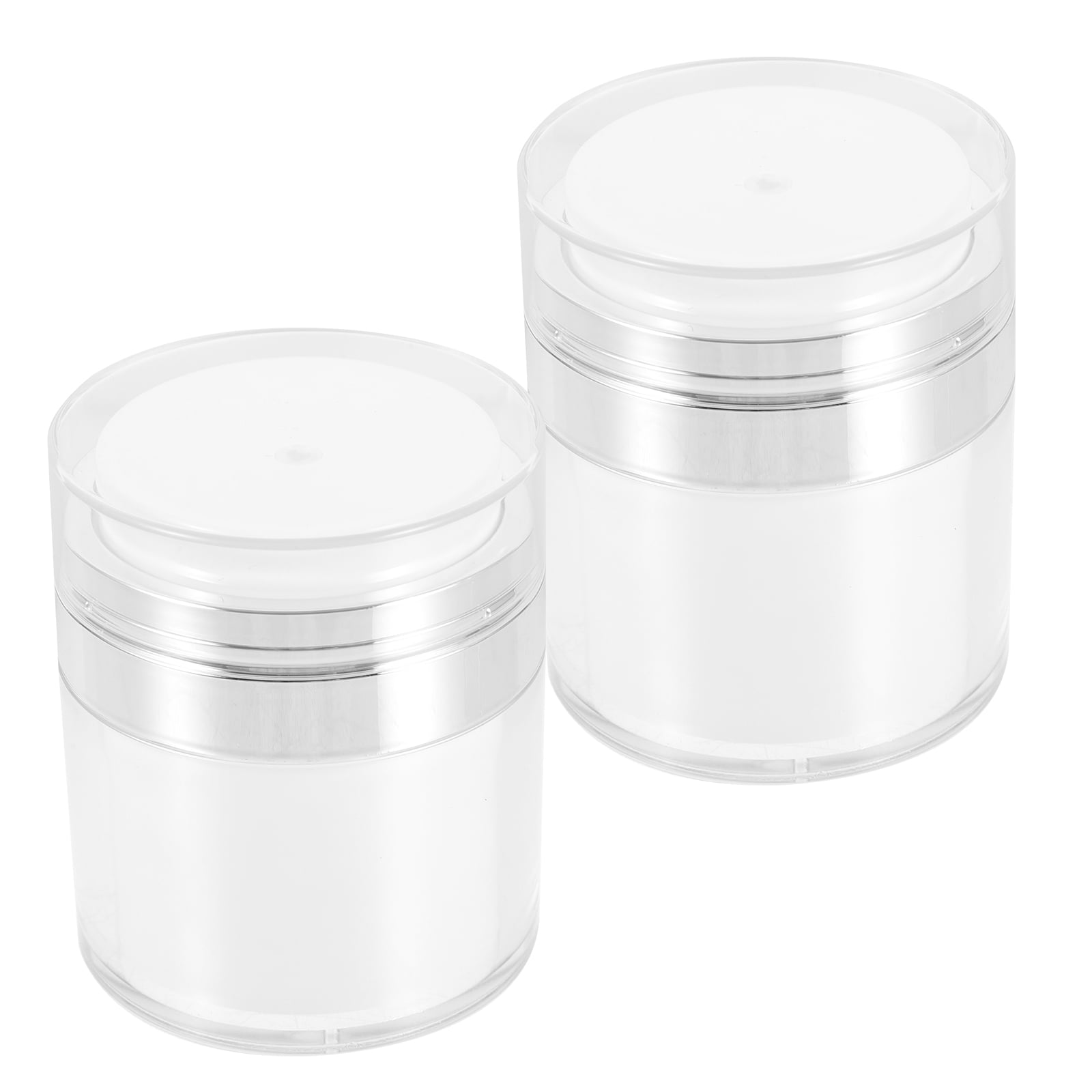 NICEXMAS 2Pcs White Vacuum Pump Press Bottles 7.5X6.2X6.2In For Travel ...