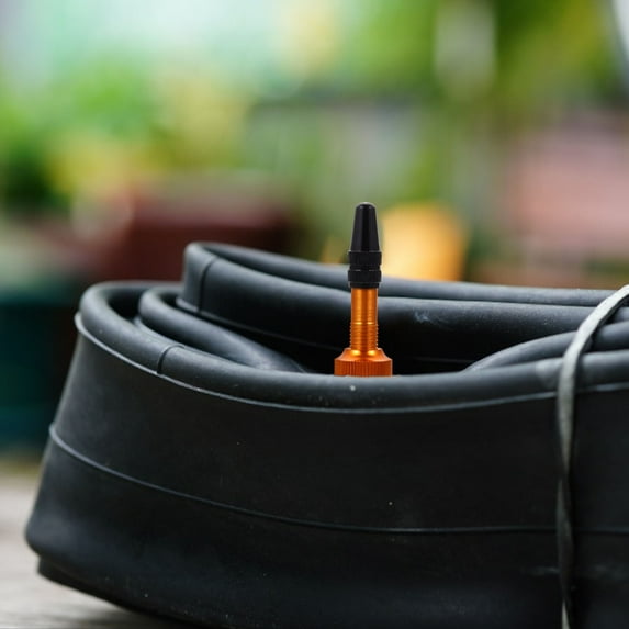 NICEXMAS Cycling Valve Stem Bike Tire Valves Stems Orange Copper 2Pack ...