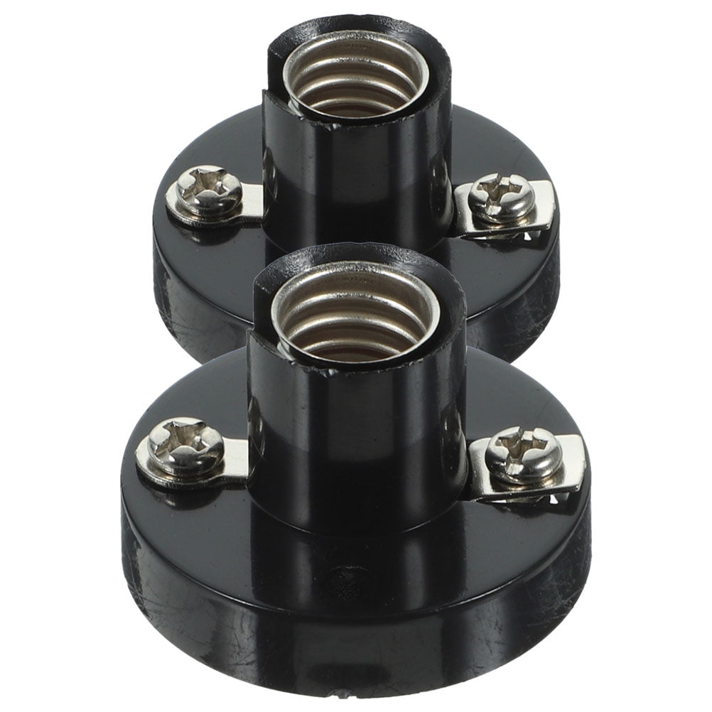 NICEXMAS Screw Bulb Socket Lamp Holder Screw Lamp Holder Black Alloy ...