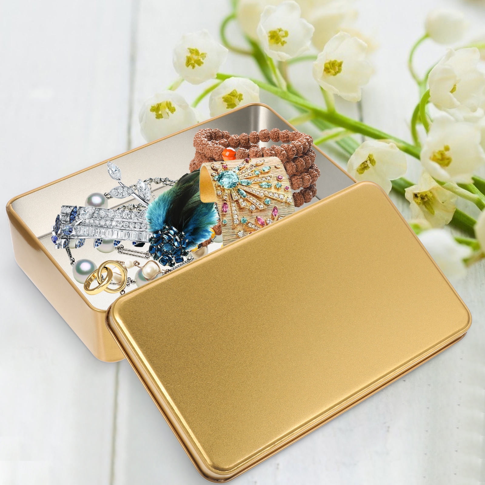 NICEXMAS 3 Pcs Cake Storage Tins Biscuit Tin Sturdy Tin Box Tinplate ...