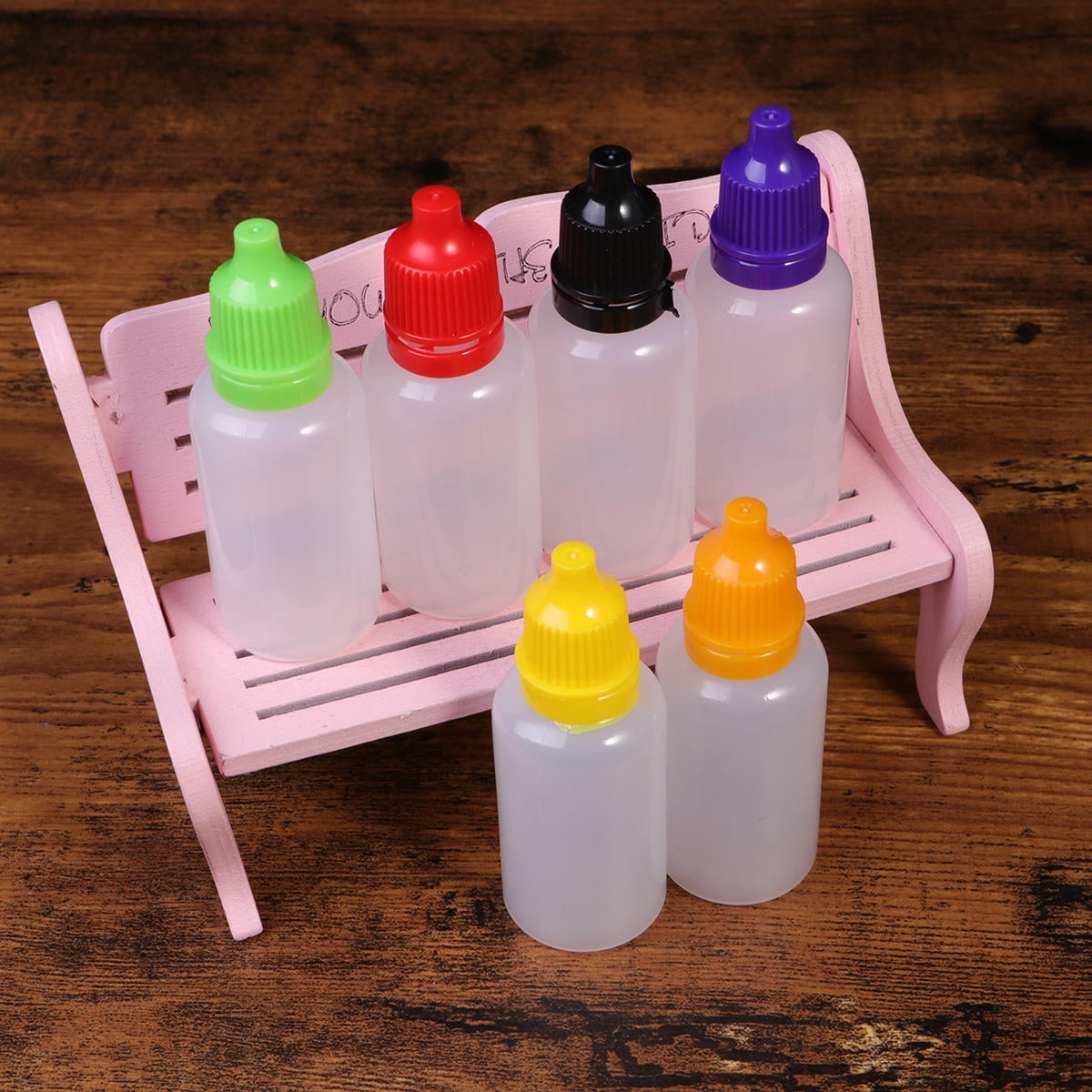 NICEXMAS Empty Plastic Squeezable Dropper Bottle Random Color 30PCS ...