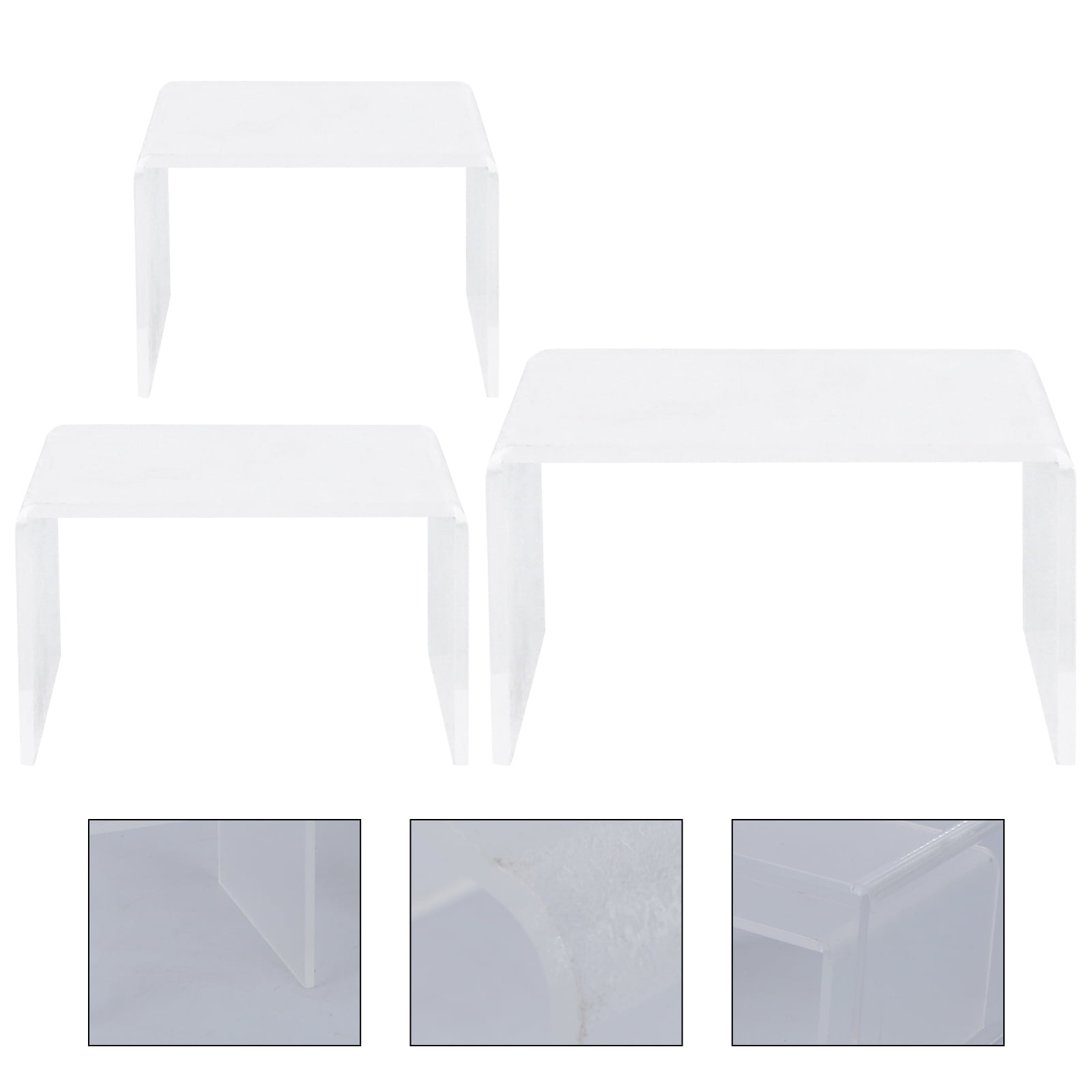 NICEXMAS 3Pcs Retail Display Rack Stand U Shape Acrylic Transparent ...