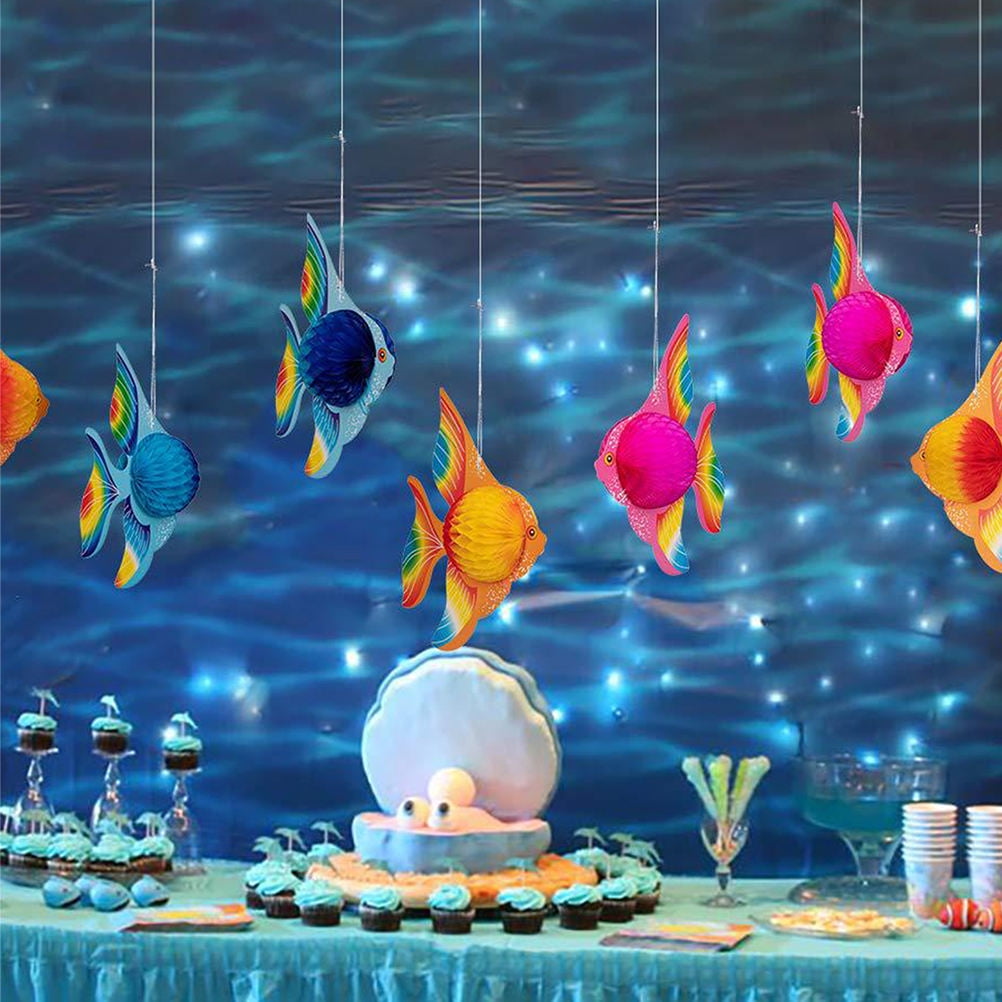 NICEXMAS Tropical Fish Paper Ornament Assorted Color 3Pcs - Walmart.com