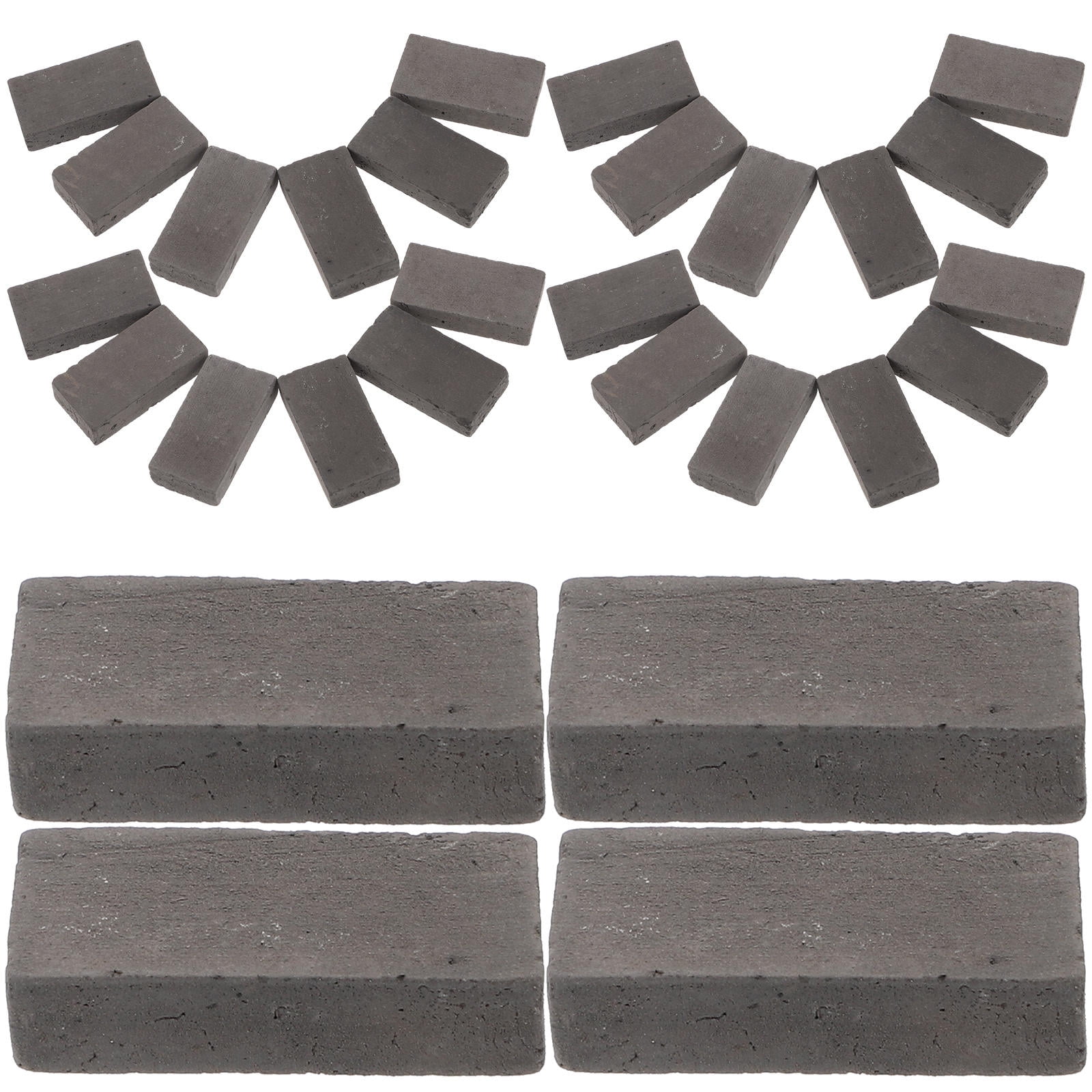 NICEXMAS 40Pcs Grey Red Soil Mini Bricks for Building Walls Diy ...